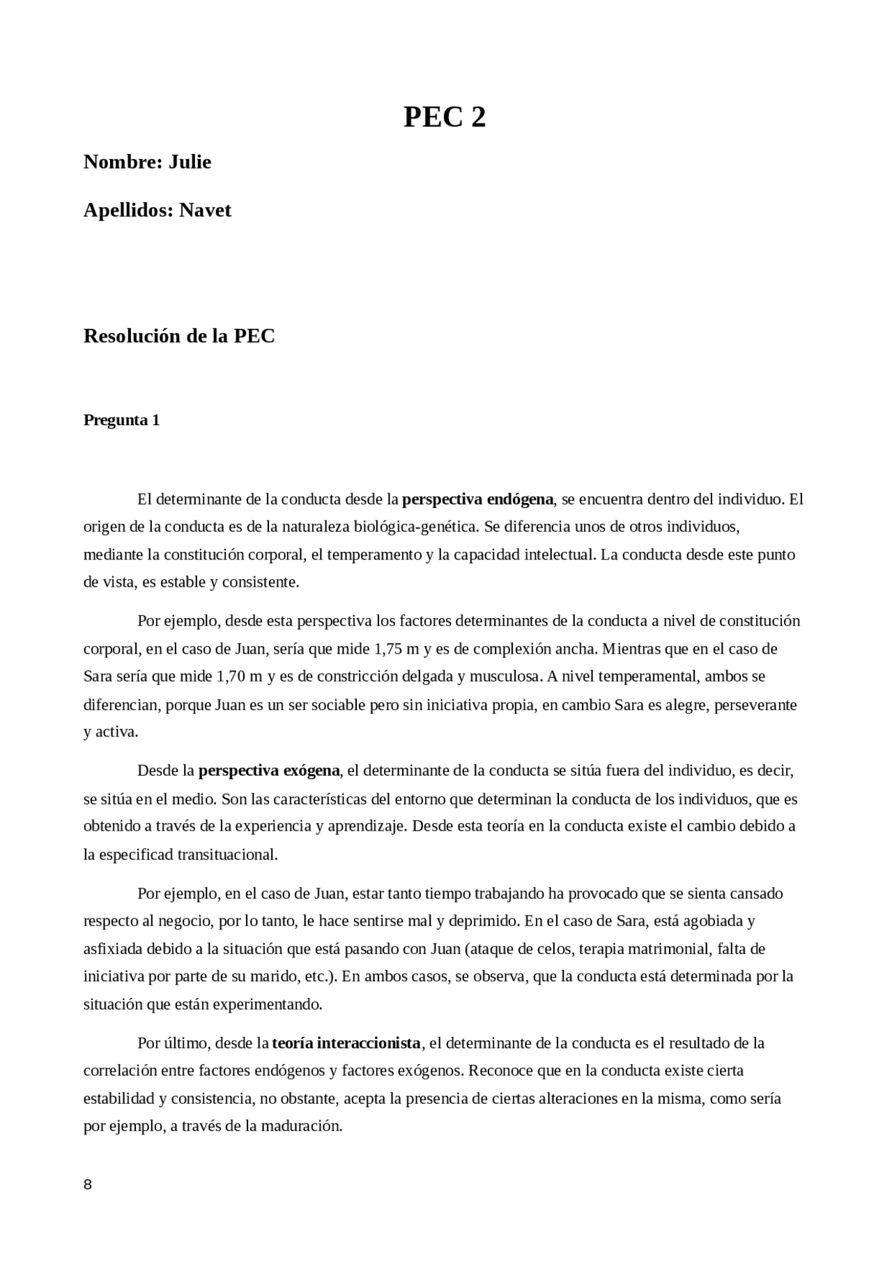 Pec 2 Resuelta Psicología De La Personalidad Docsity