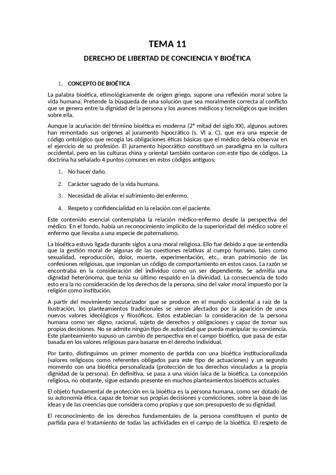 Tema 11 Derecho Eclesiástico Apuntes De Derecho Eclesiástico Docsity