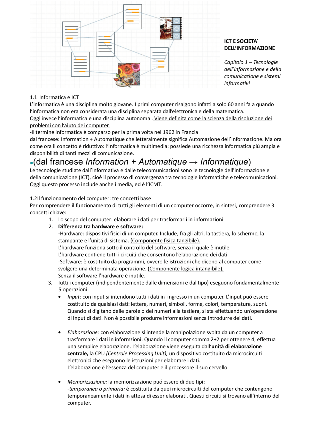 Libro Di Informatica Ict U Docsity