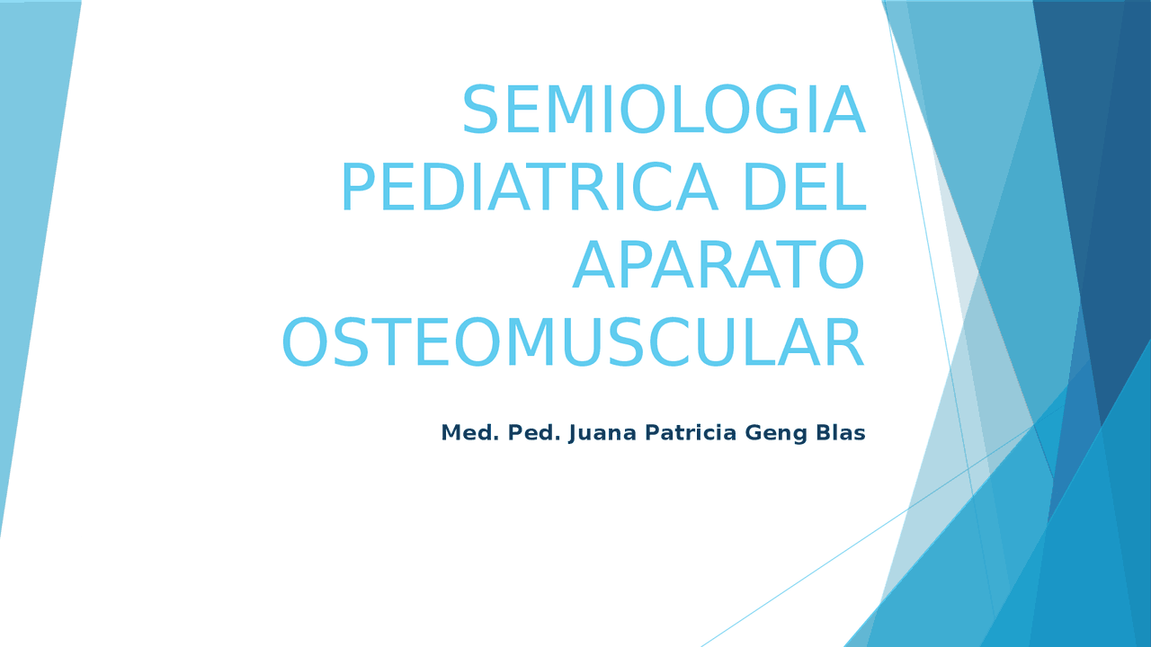 Semiologia pediatrica | Diapositivas de Medicina | Docsity