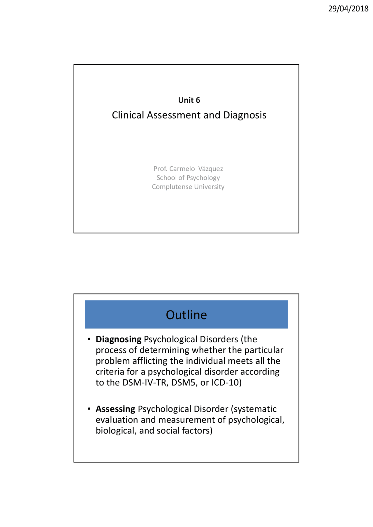 Tema 6 Psicopatología Docsity