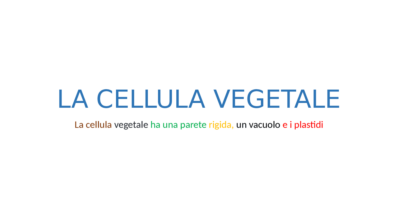 La Cellula Vegetale Bilogia Docsity