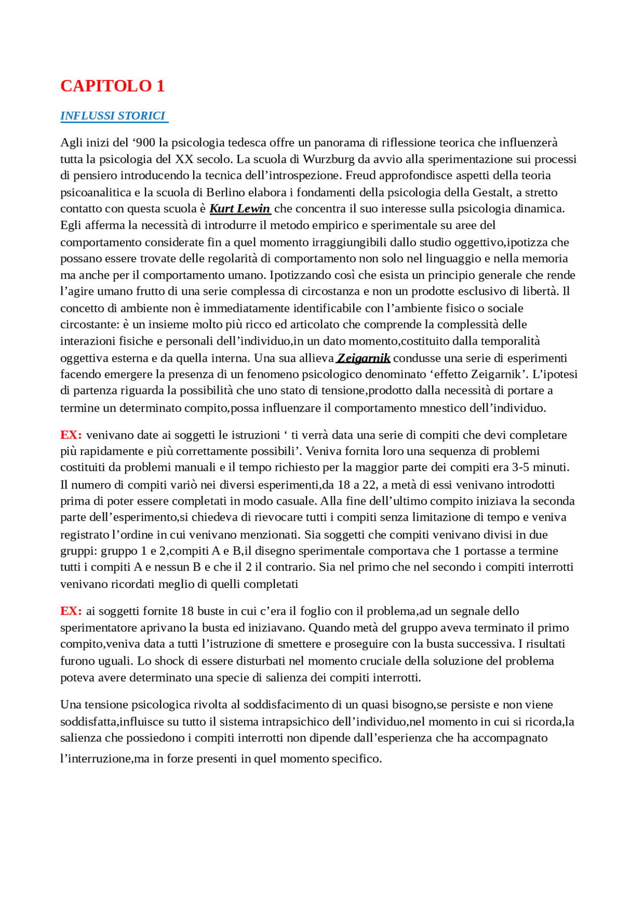 Esperimenti Di Psicologia Docsity