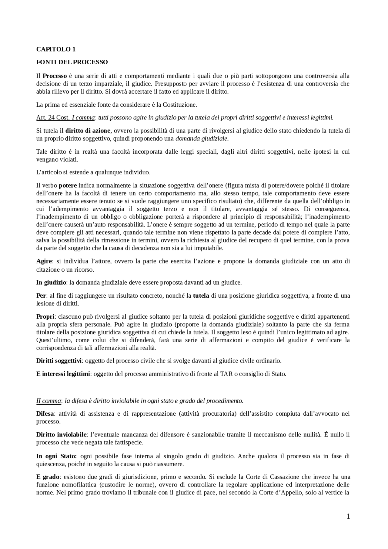 Riassunto Diritto Processuale Civile Docsity