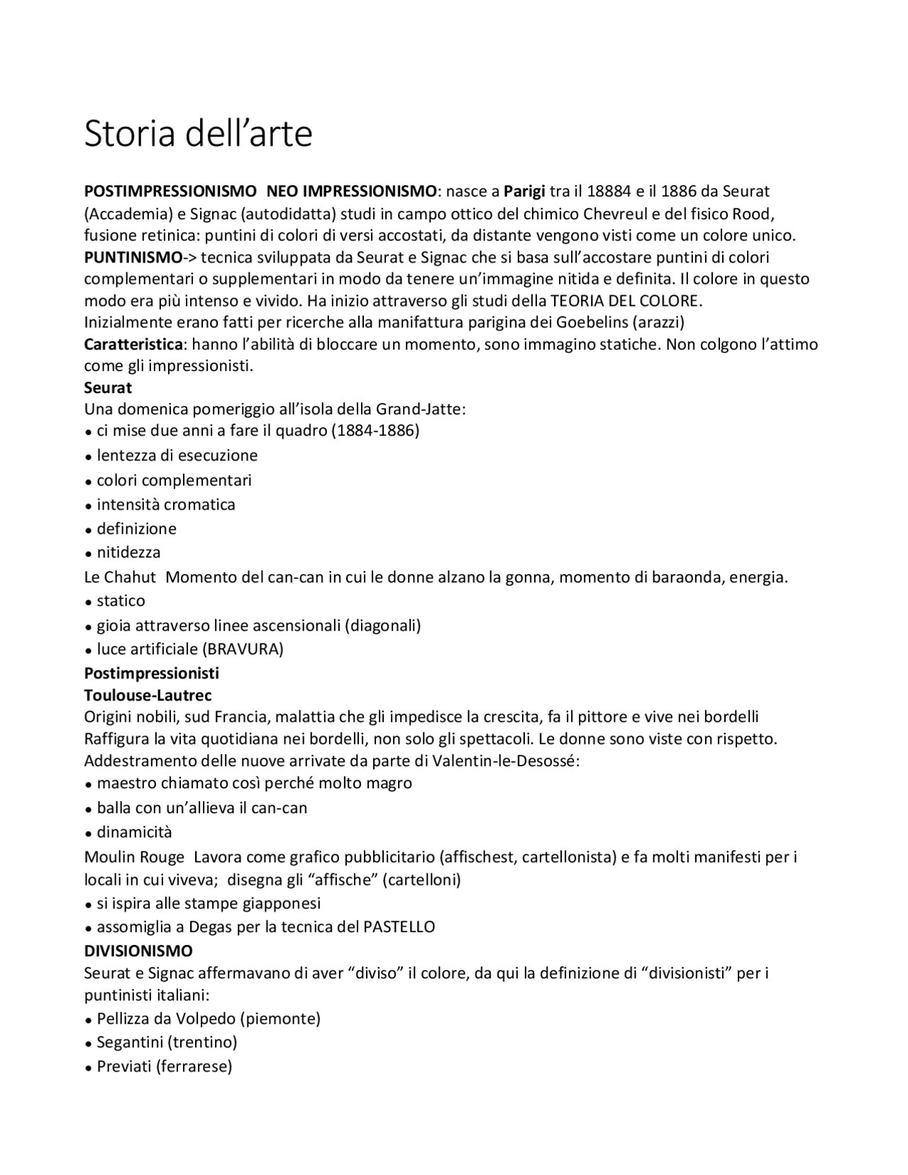 Programma Quinta Superiore Storia Dellarte Riassunto Docsity