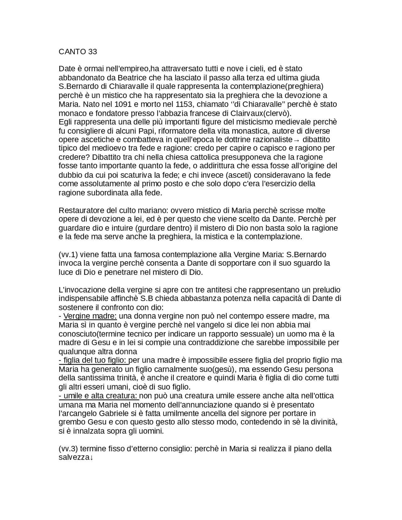 Canto 33 della divina commedia - Docsity