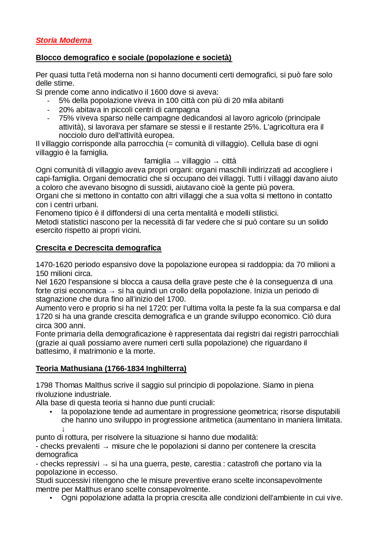 Riassunti Storia Moderna Capra Docsity