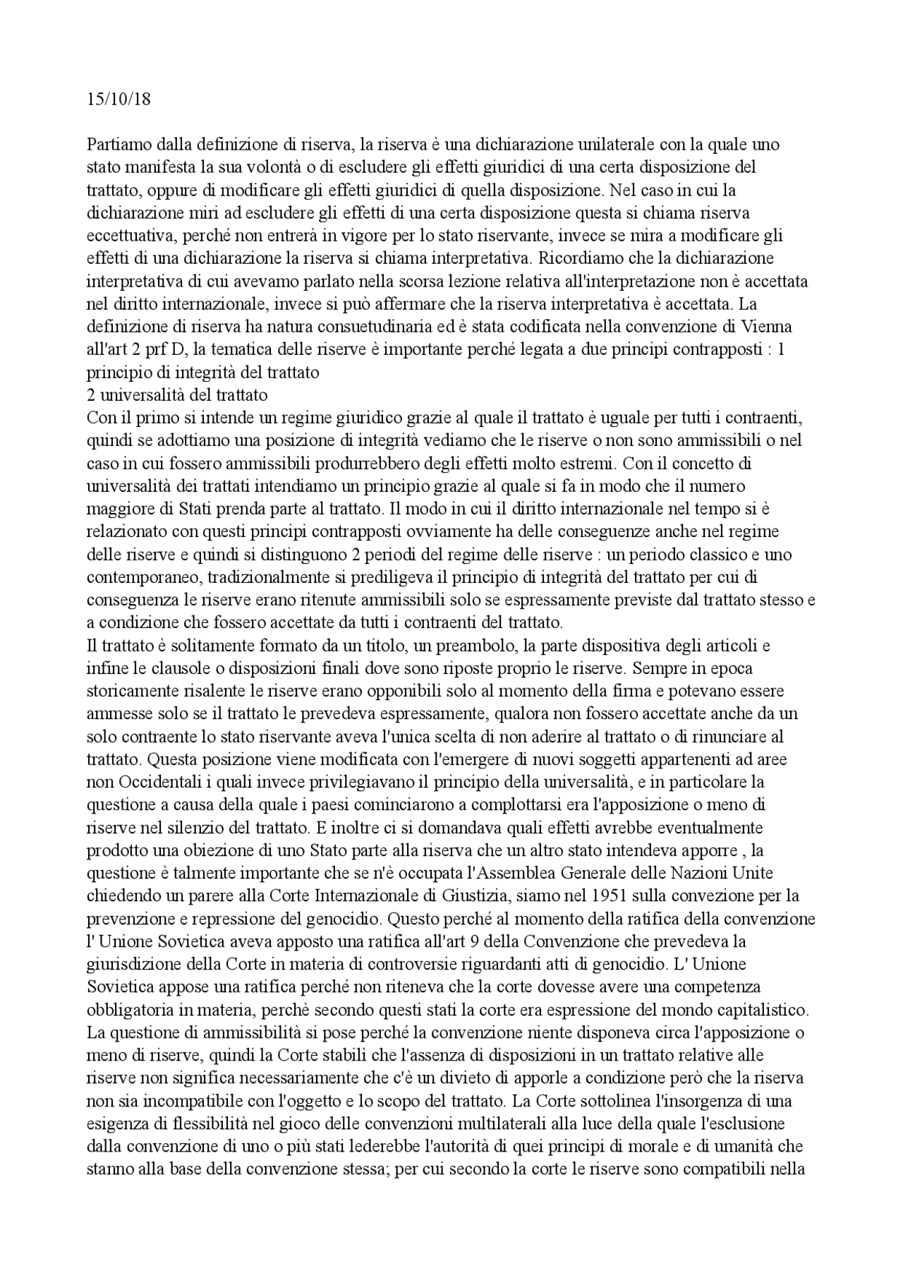 Appunti Diritto Internazionale Docsity