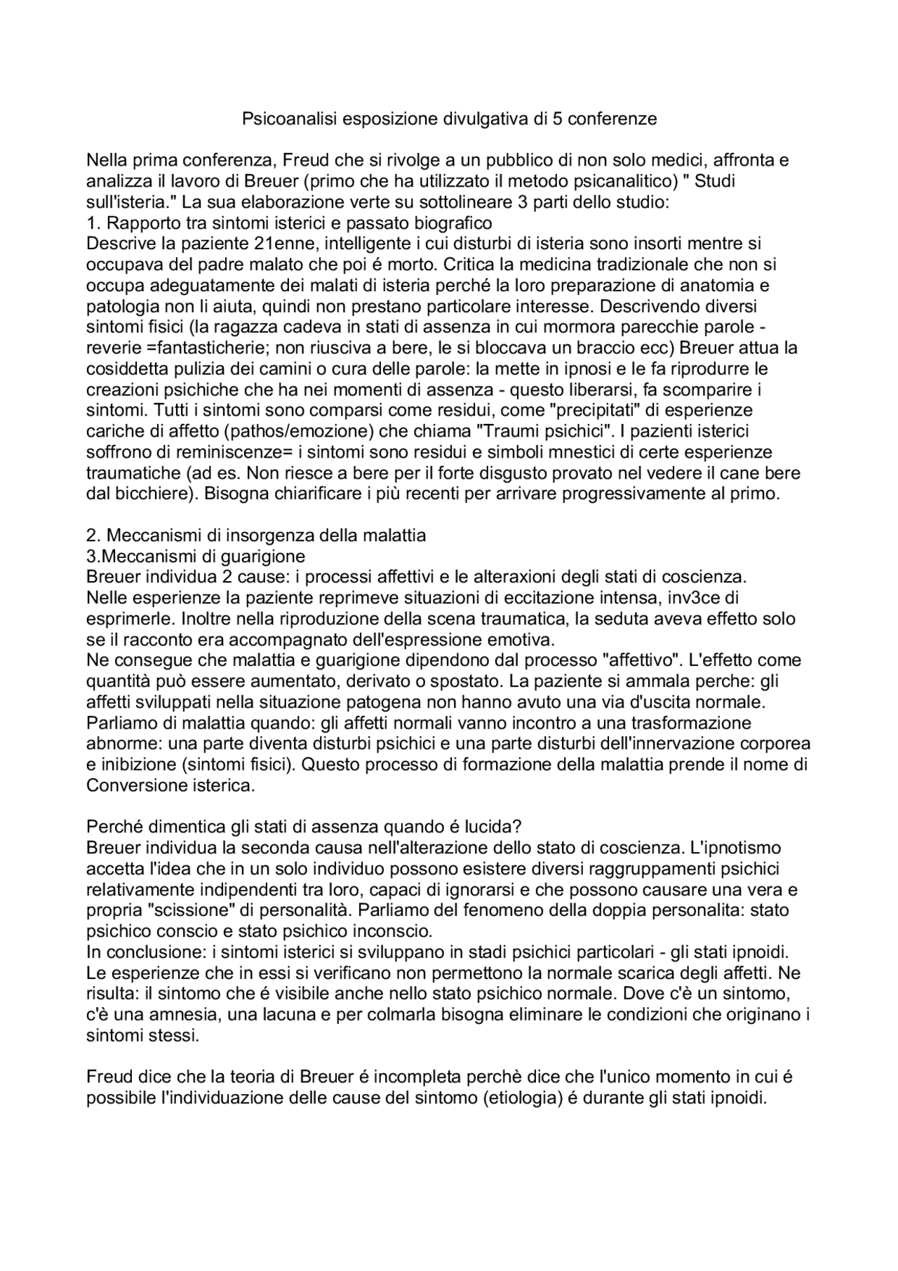 Psicologia E Psicoanalisi Docsity