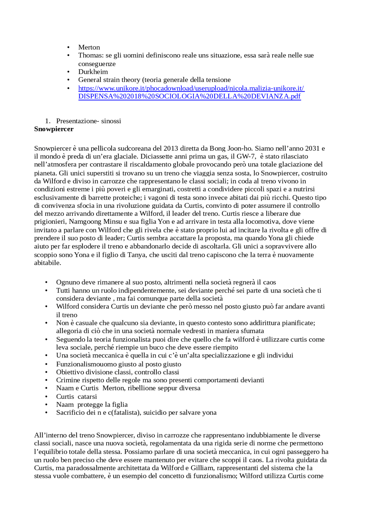 Appunti Sociologia Della Devianza Docsity