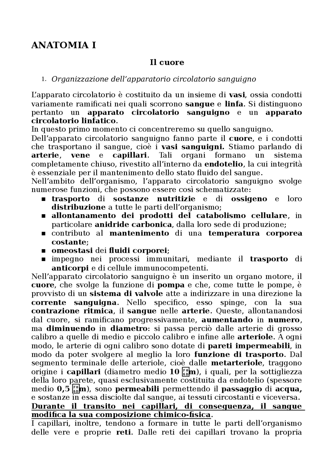 Anatomia 1 Il Cuore Docsity