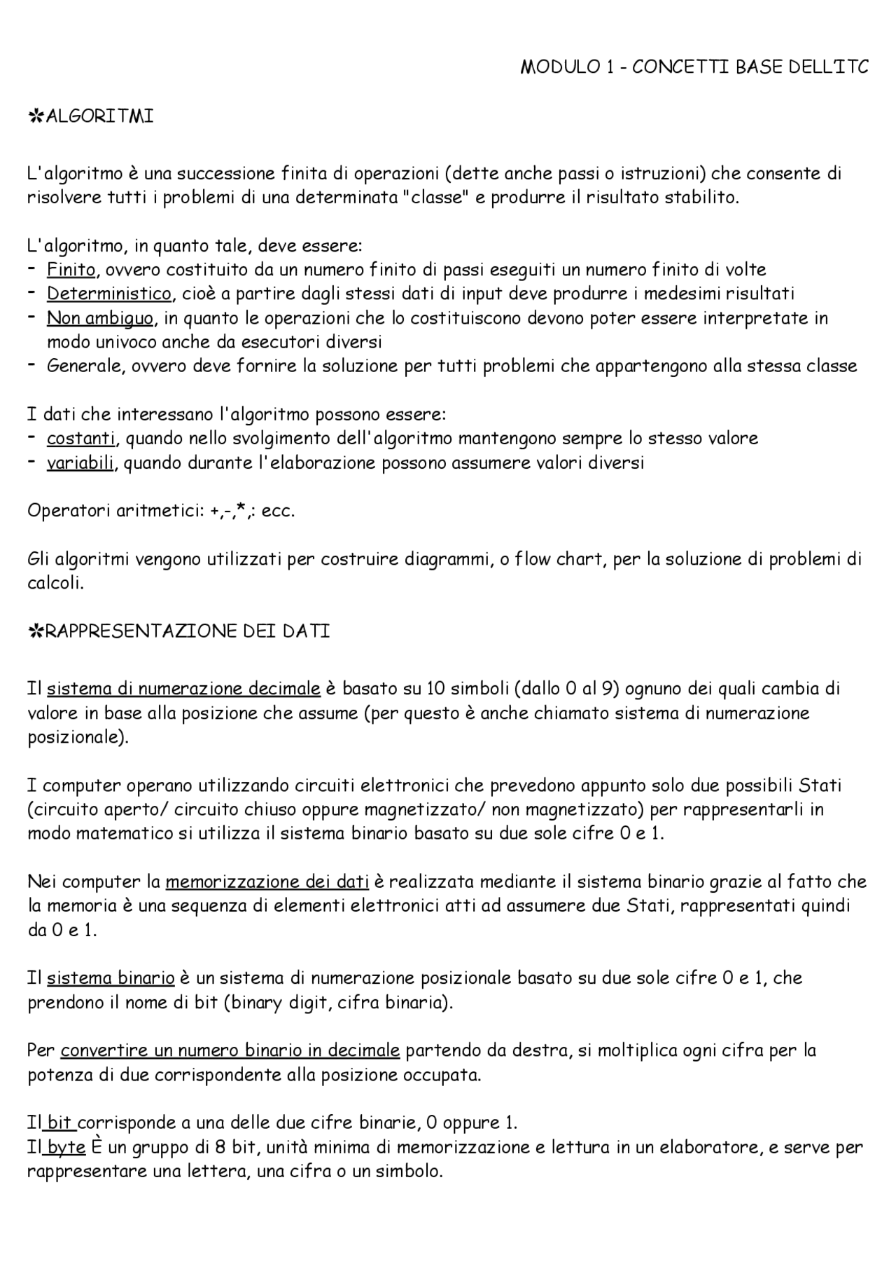 Riassunti Ecdl Informatica Docsity