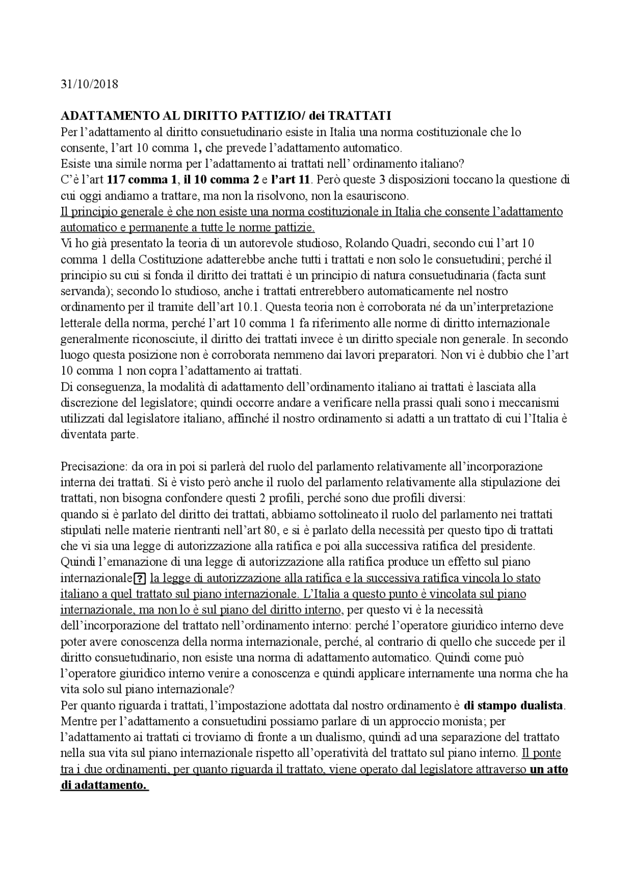 Appunti Diritto Internazionale Docsity