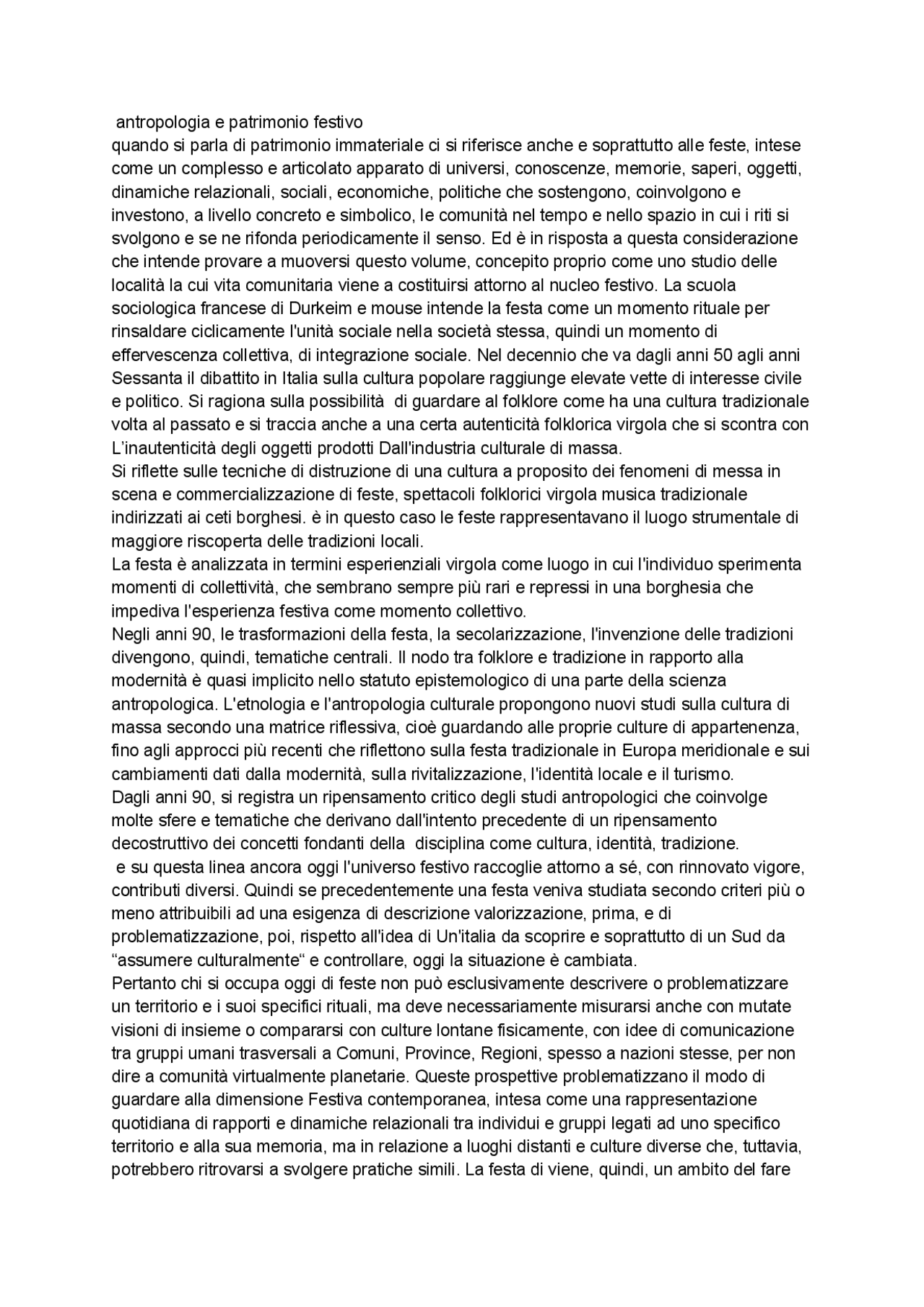 Antropologia Dei Patrimoni Docsity