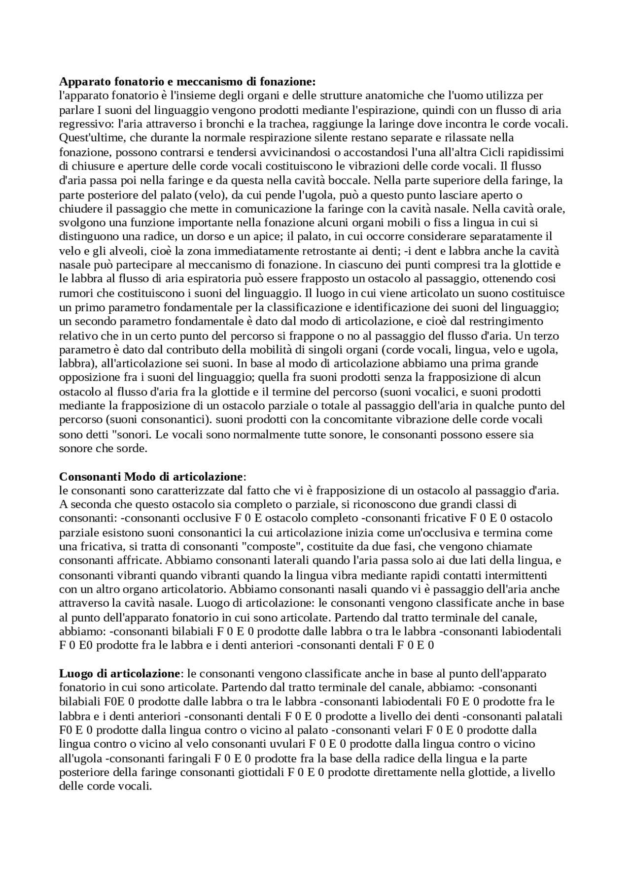 Fonetica E Fonologia Docsity