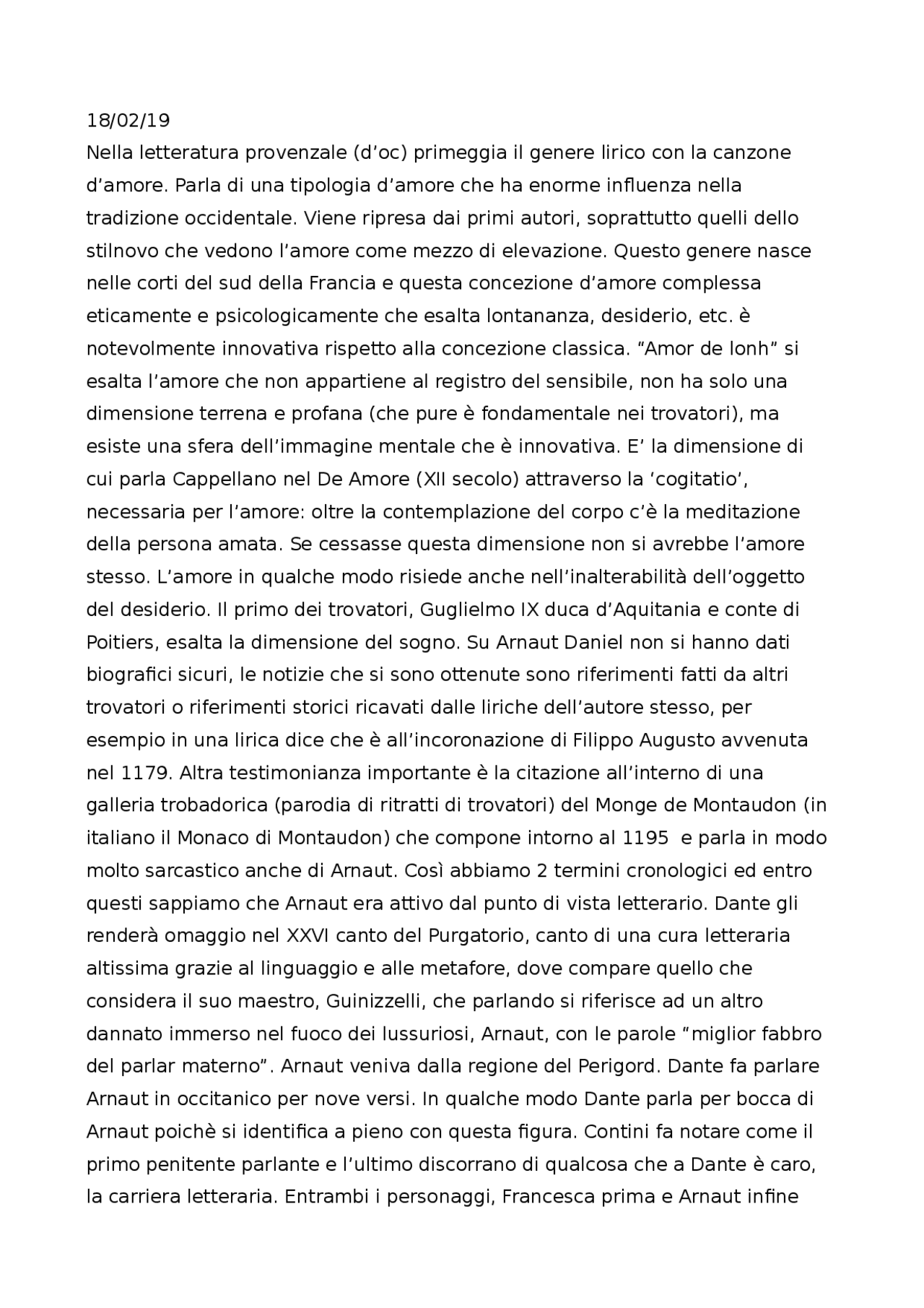 Appunti Filologia Romanza 2019 Docsity