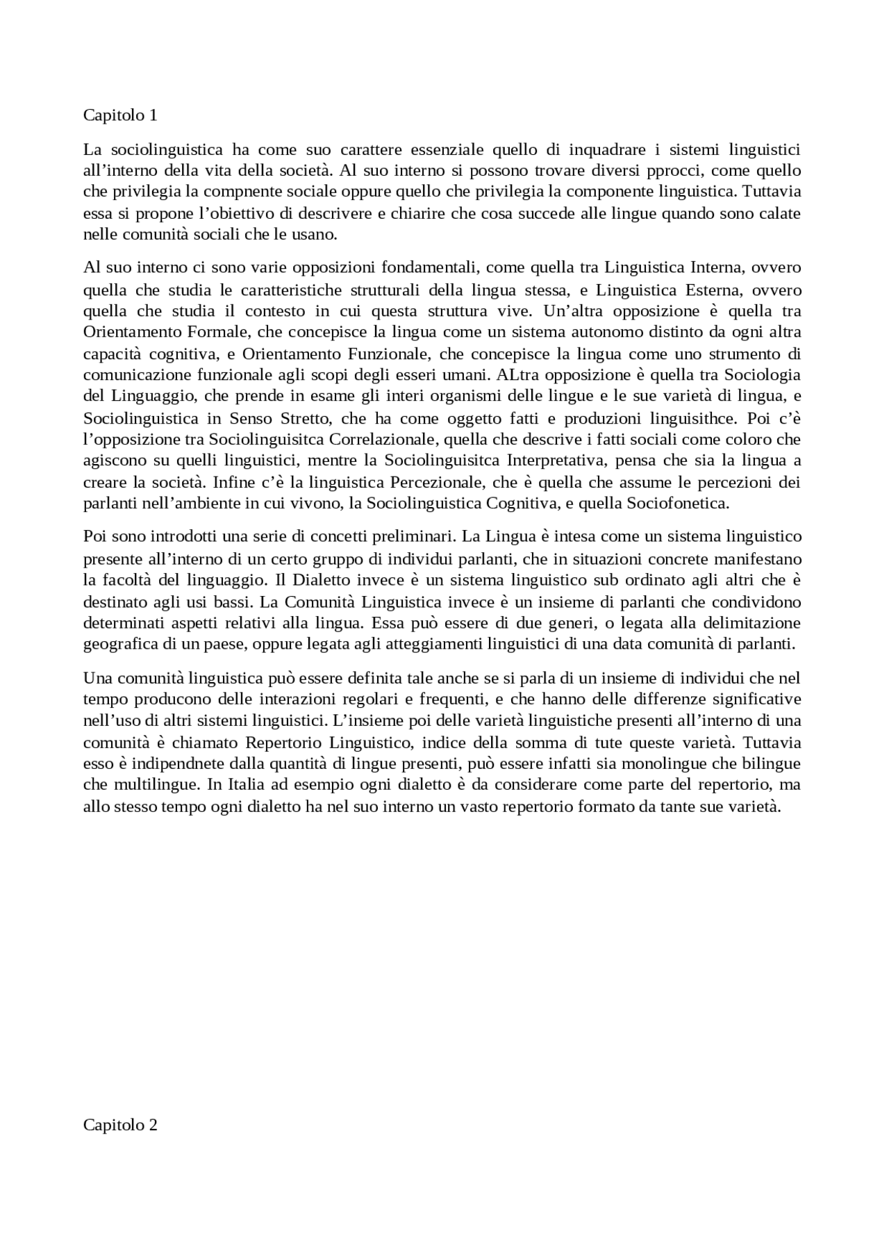 Manuale Di Sociolinguistica Docsity