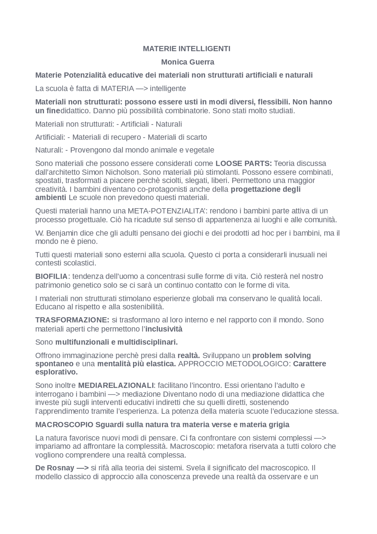 Materie Intelligenti Riassunto Appunti Di Giornalismo Docsity