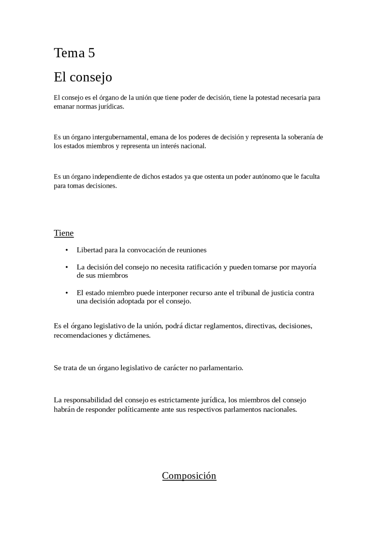 Tema Cinco Derecho Comunitario Docsity
