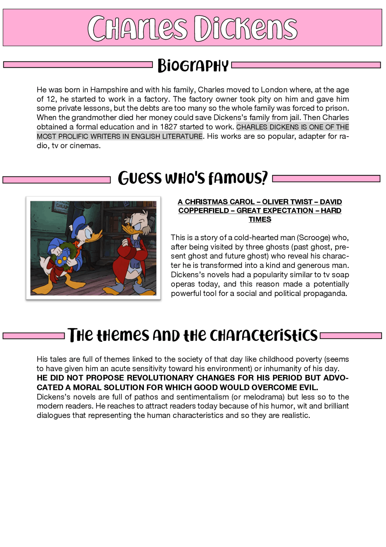 Charles Dickens Oliver Twist Great Expectation Docsity