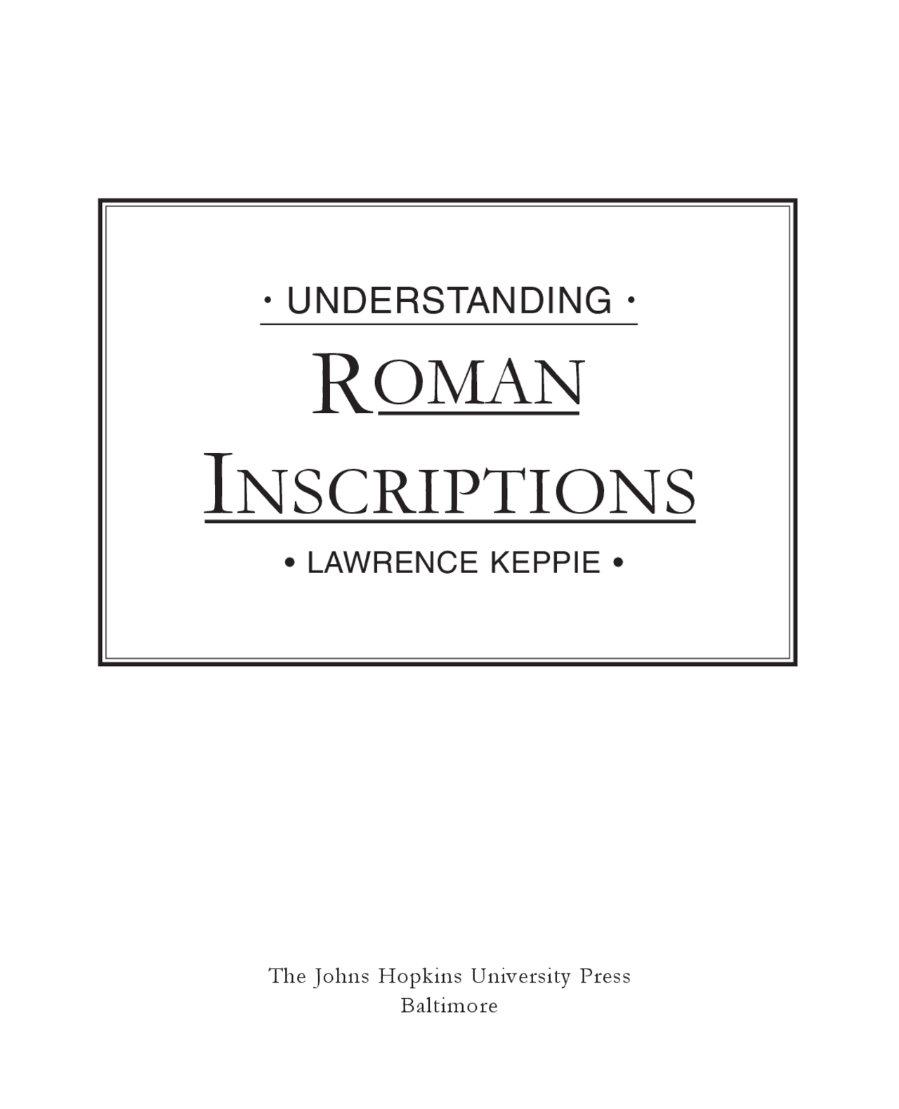 UNDERSTANDING ROMAN INSCRIPTIONS - Docsity