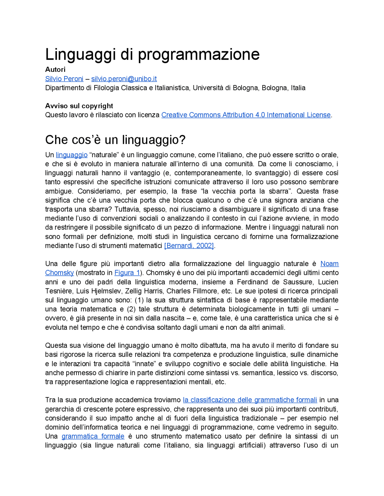 Linguaggi Di Programmazione Docsity