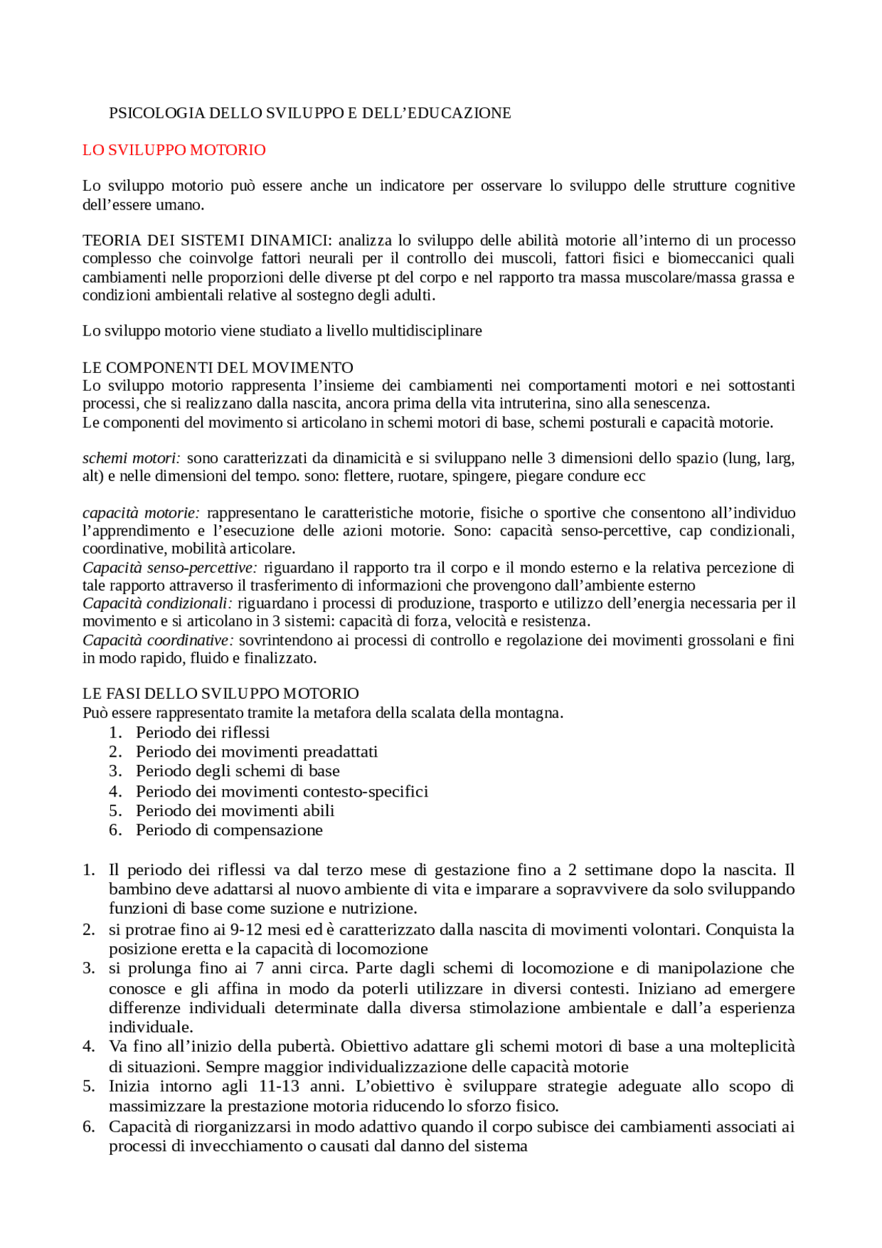 Manuale Psicologia Dello Sviluppo E Delleducazione Docsity