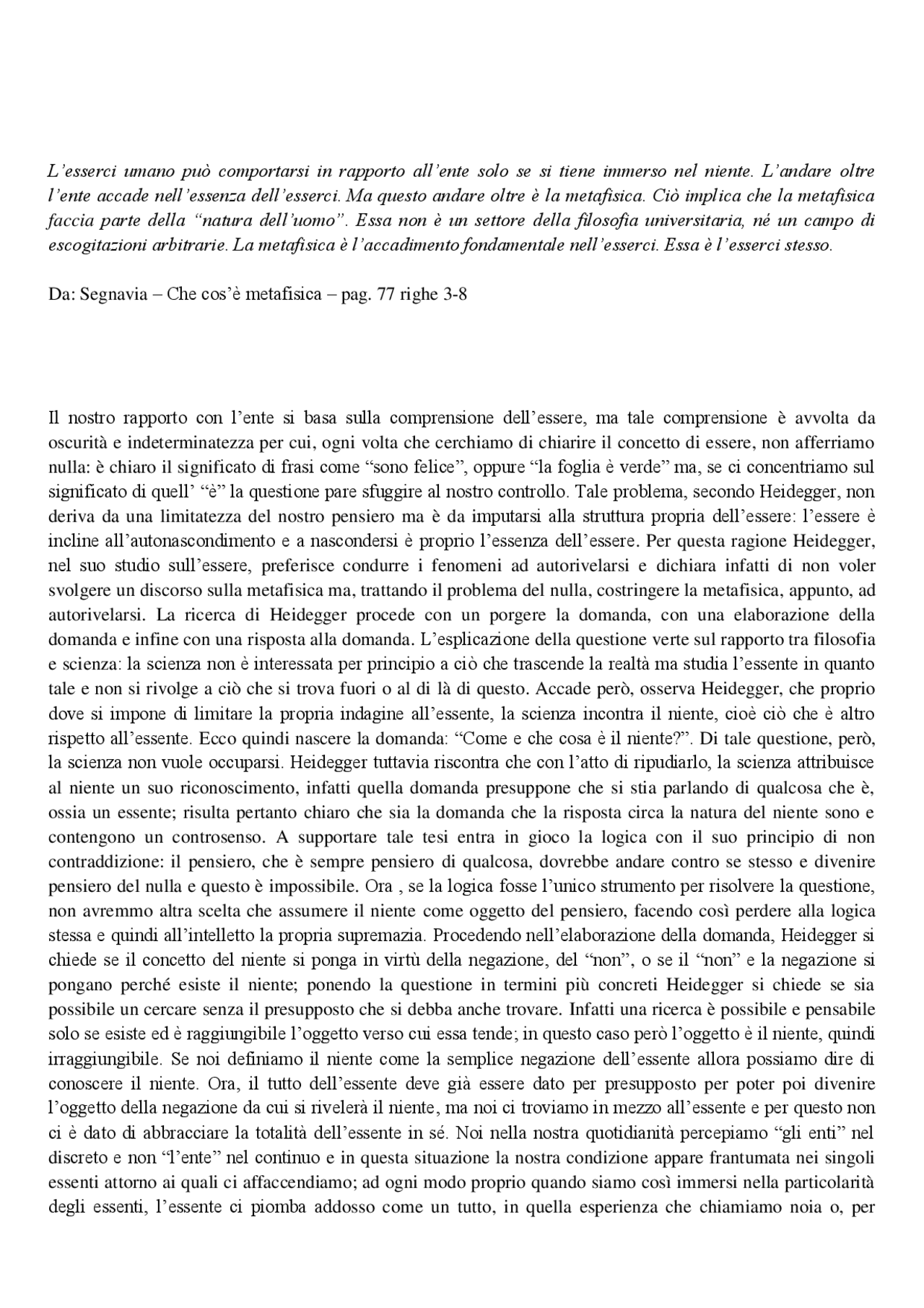 Riassunto Due Di Filosofia Docsity