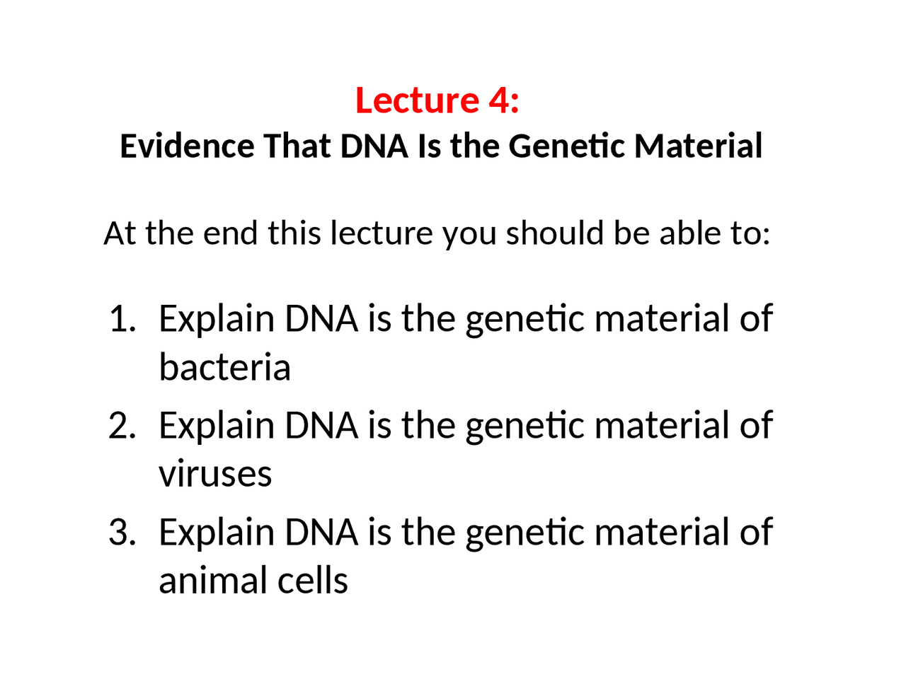 Evidence That Dna Is The Genetic Material Docsity