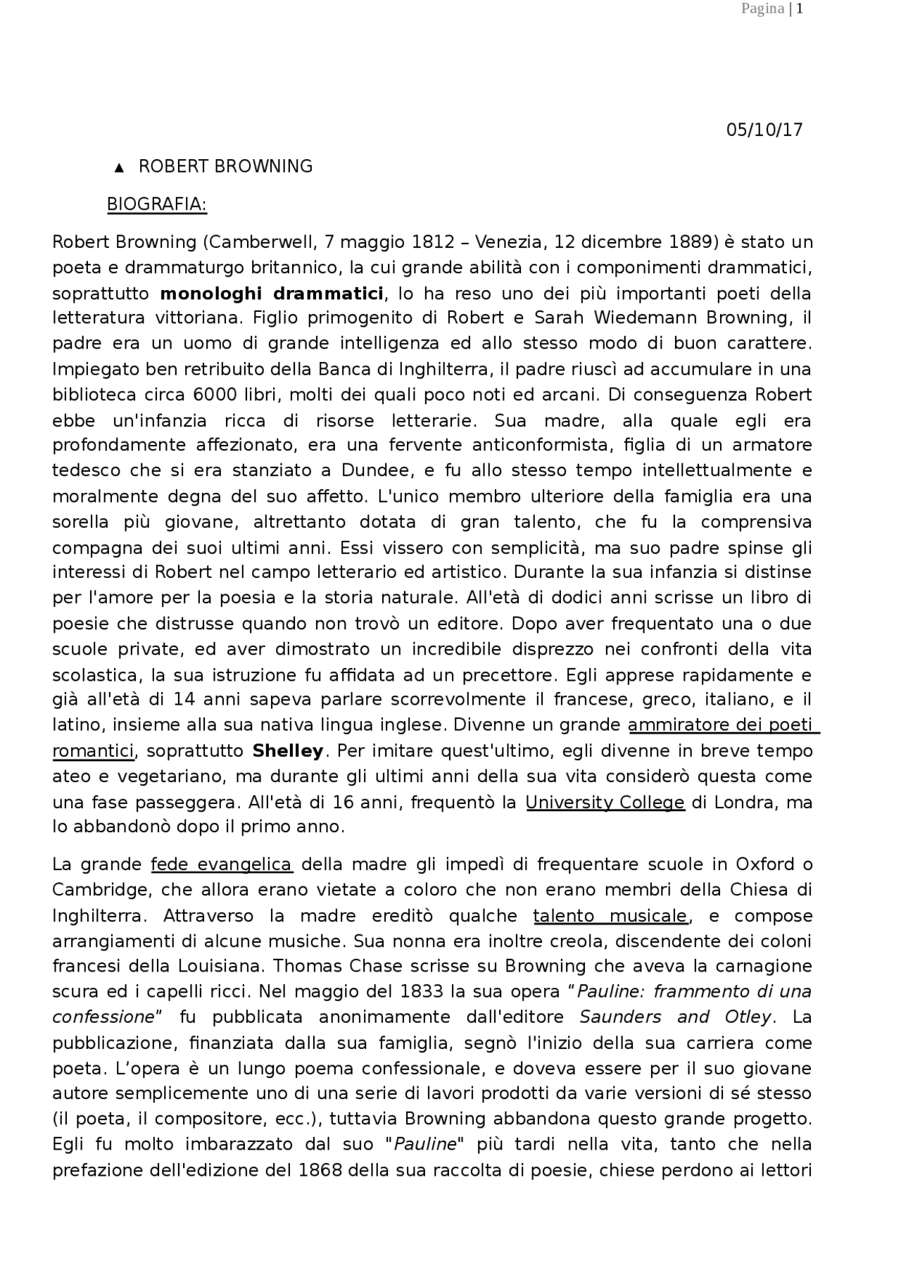 Letteratura Inglese 3 Unicatt Bs Docsity