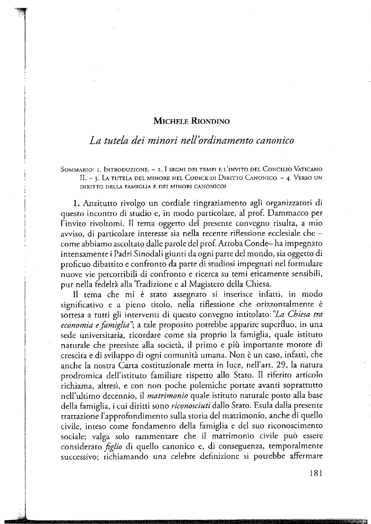 La Tutela Dei Minori Riondino Docsity