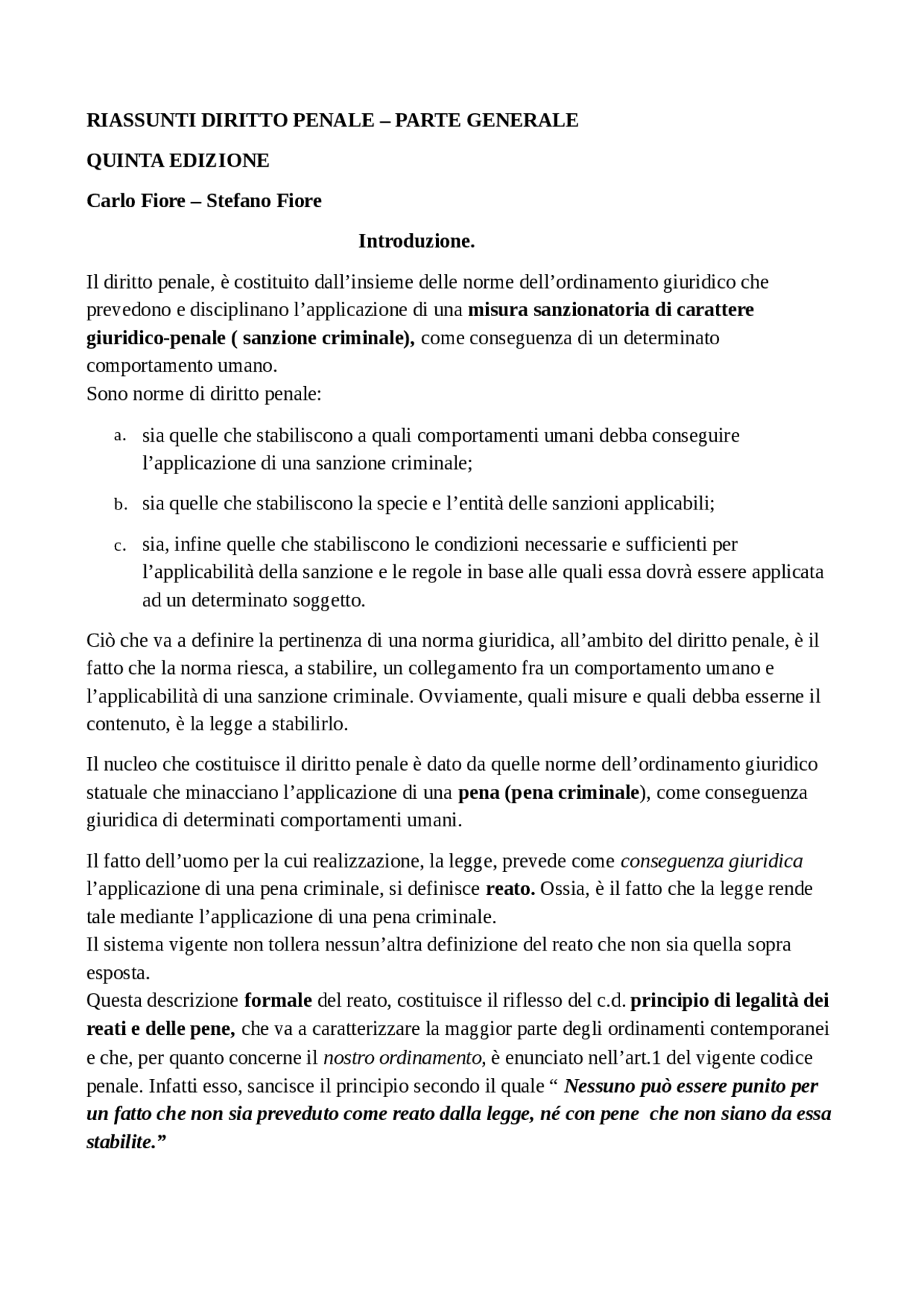 Riassunto Diritto Penale P1 516 Docsity