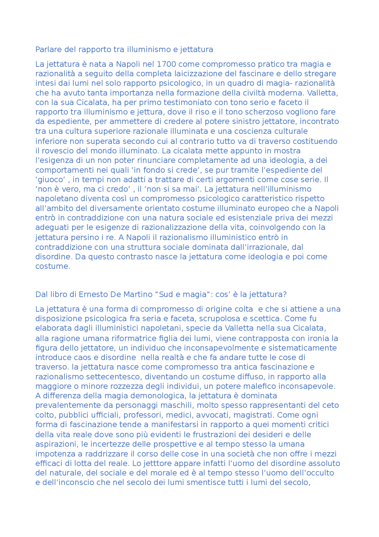 Sud E Magia Domande X Esame Docsity