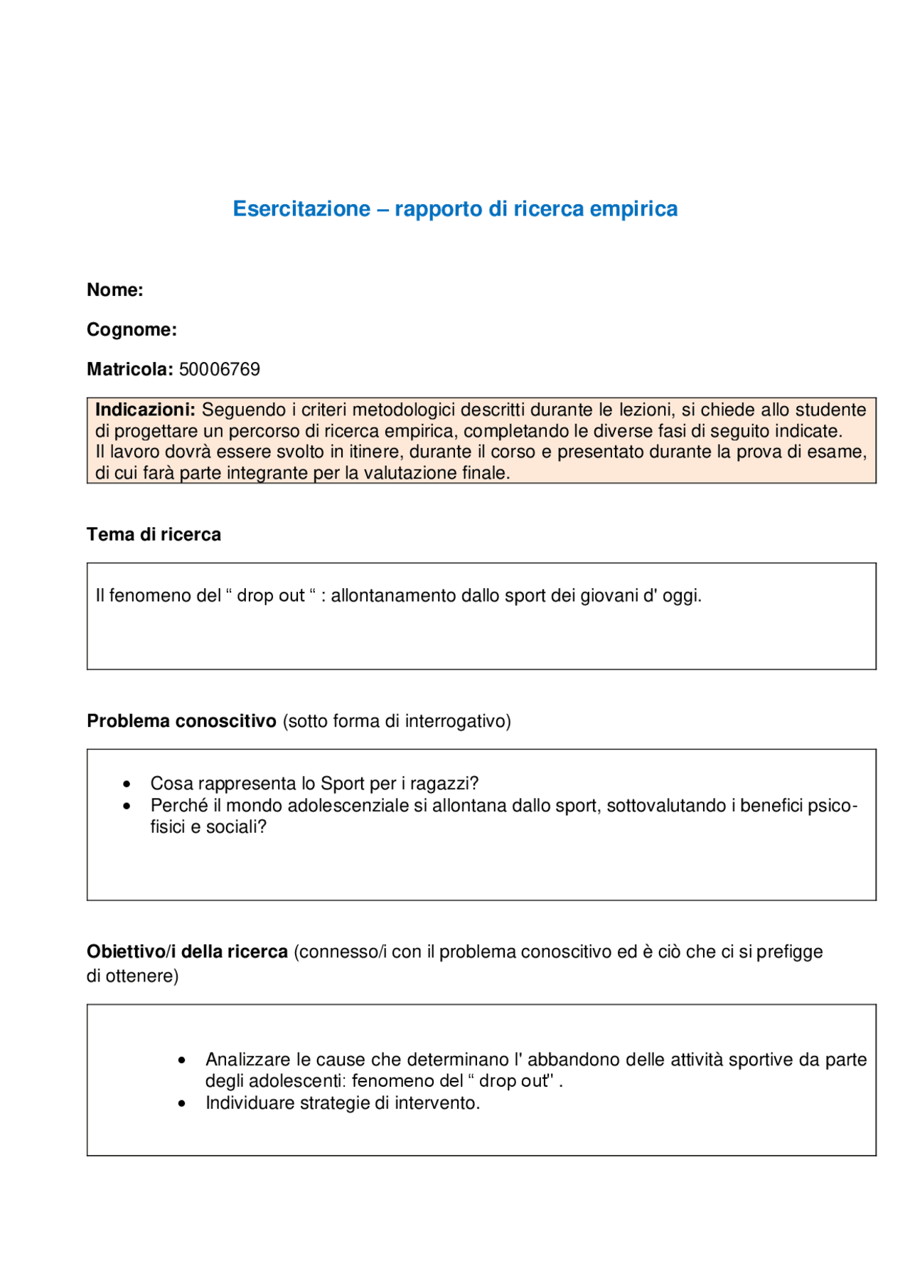 Elementi Di Metodologia Della Ricerca Educativa Docsity