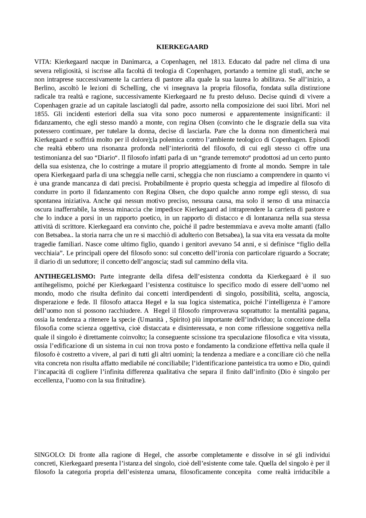 Appunti Kant Docsity