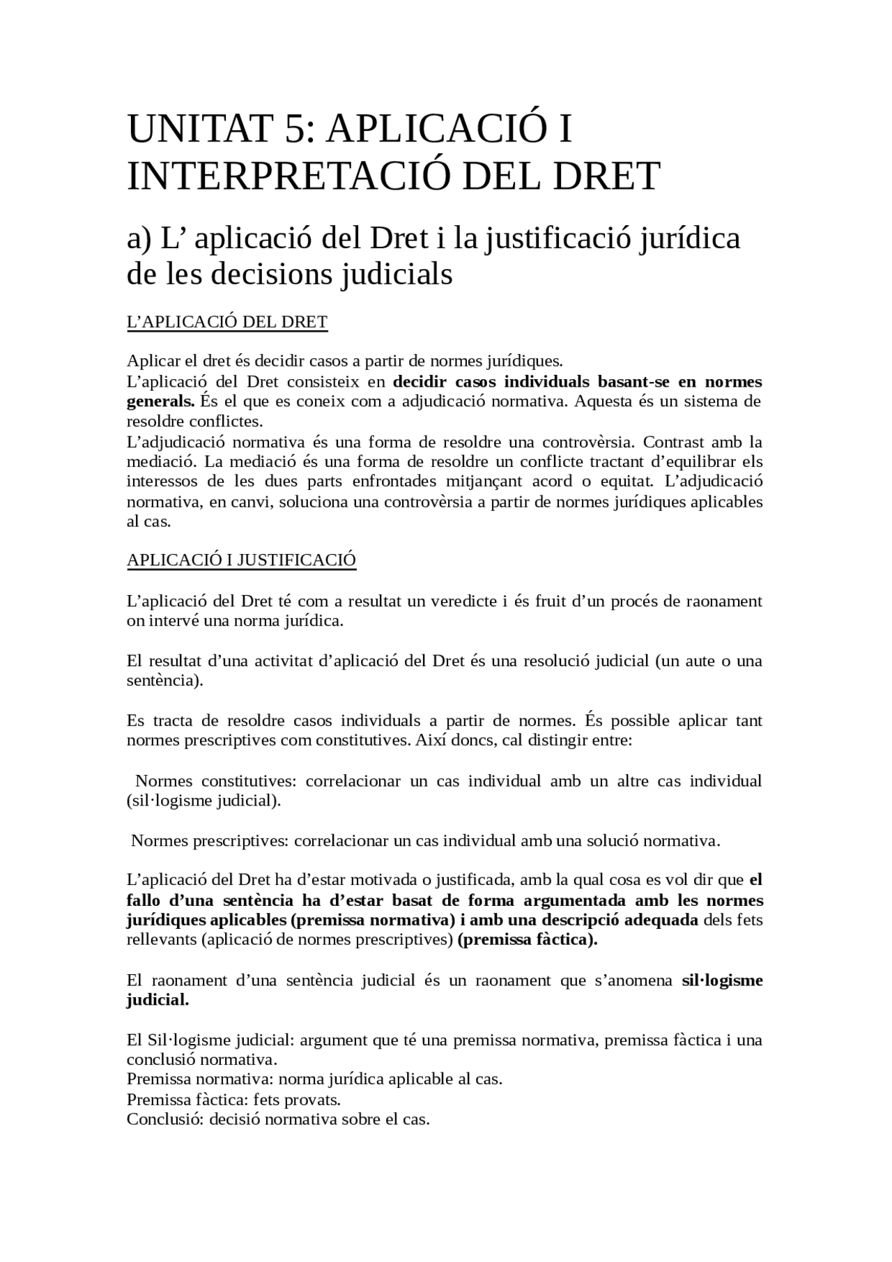 Apuntes Unitat 5 Teoria Del Dret Docsity