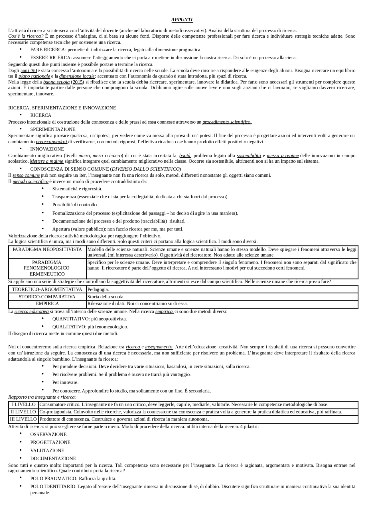 Manuale Per La Pratica Formativa Docsity