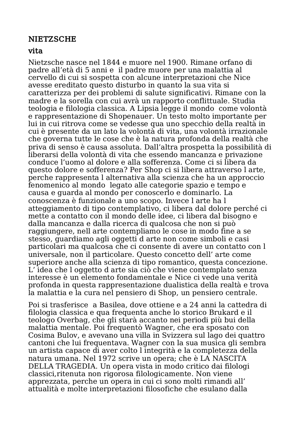 Nietzsche E Freudappunti Di Filosofia Docsity