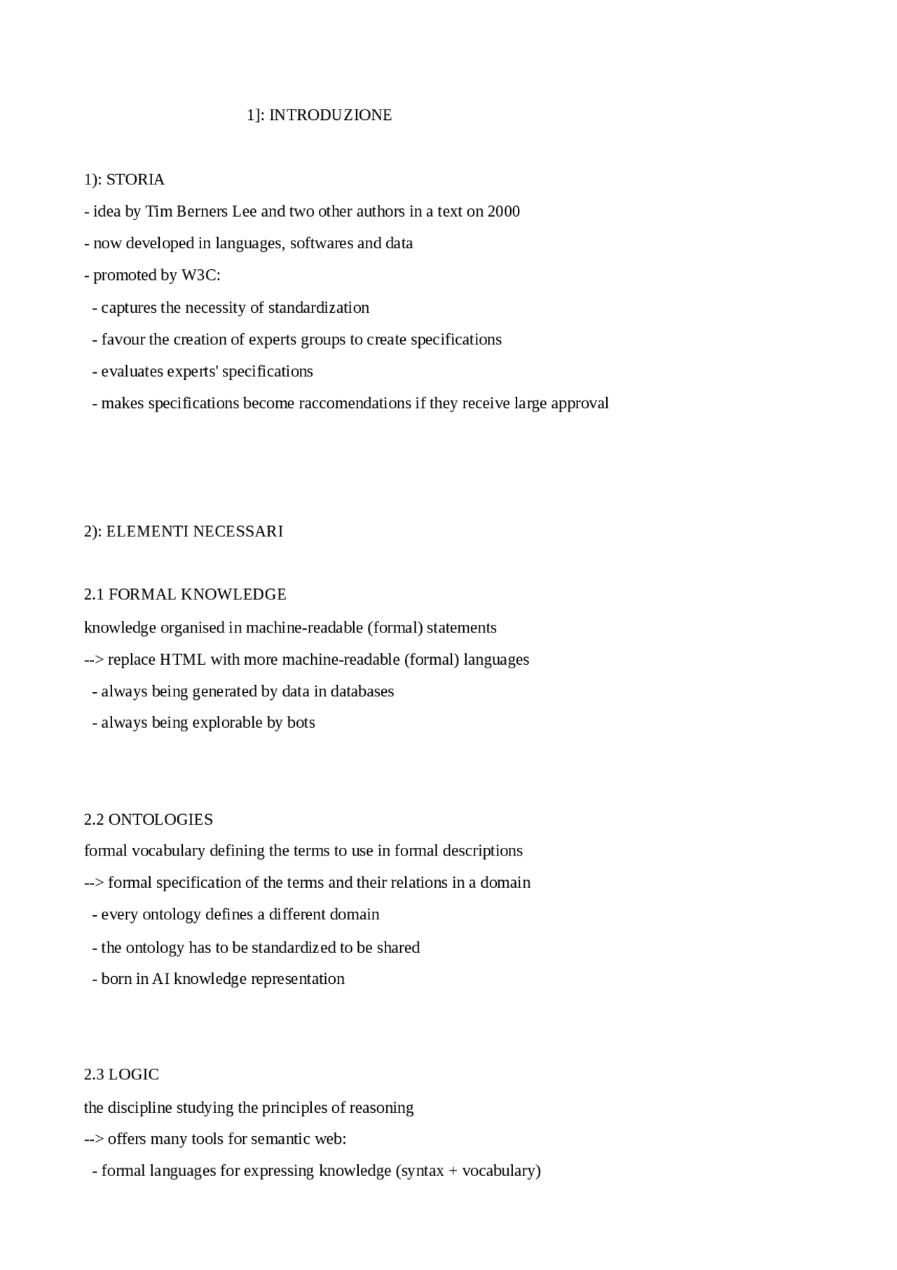 Semantic Web Generalities Docsity