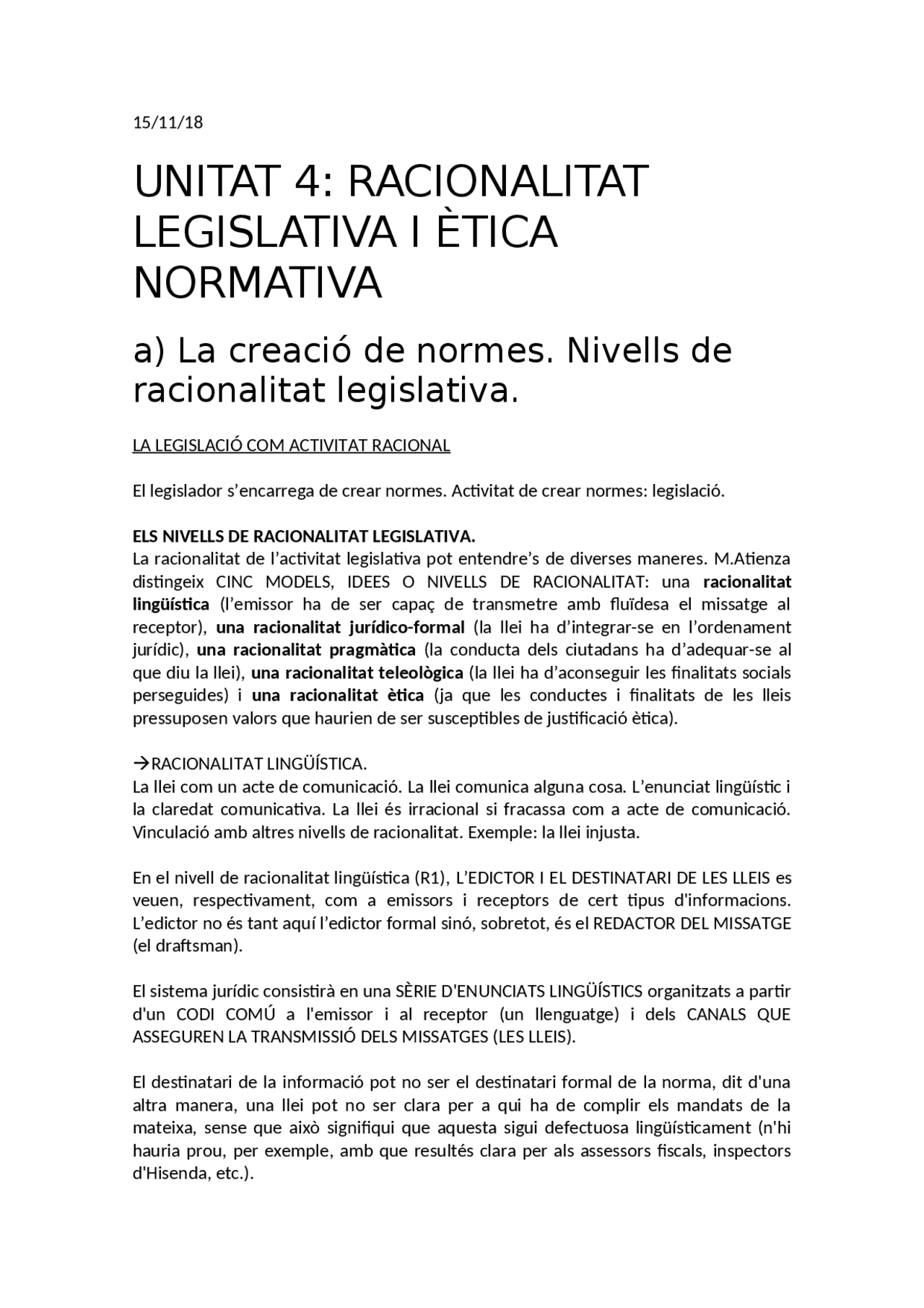Apuntes Unitat 4 Teoria Del Dret Apuntes De Teoría Del Derecho Docsity
