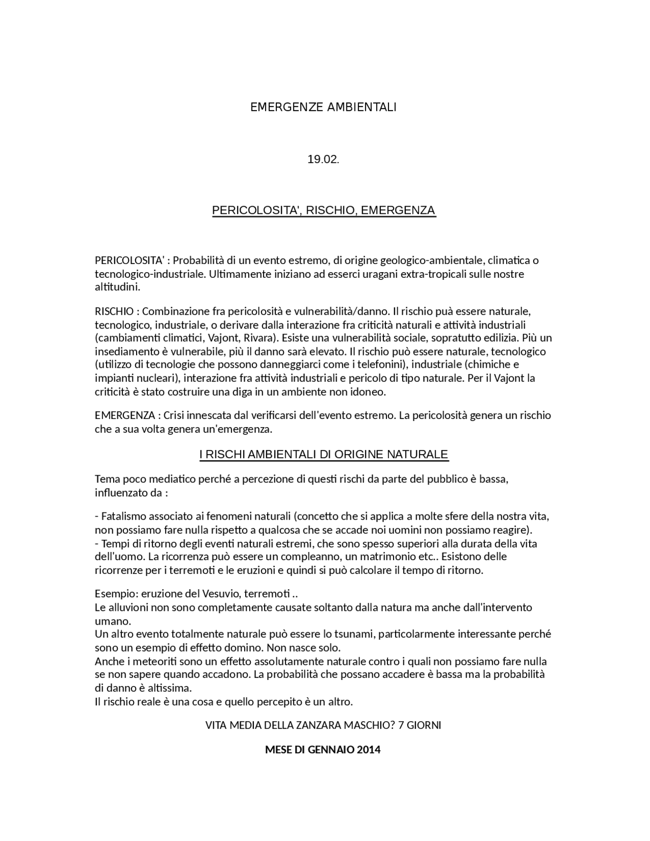 Emergenze Ambientali Docsity