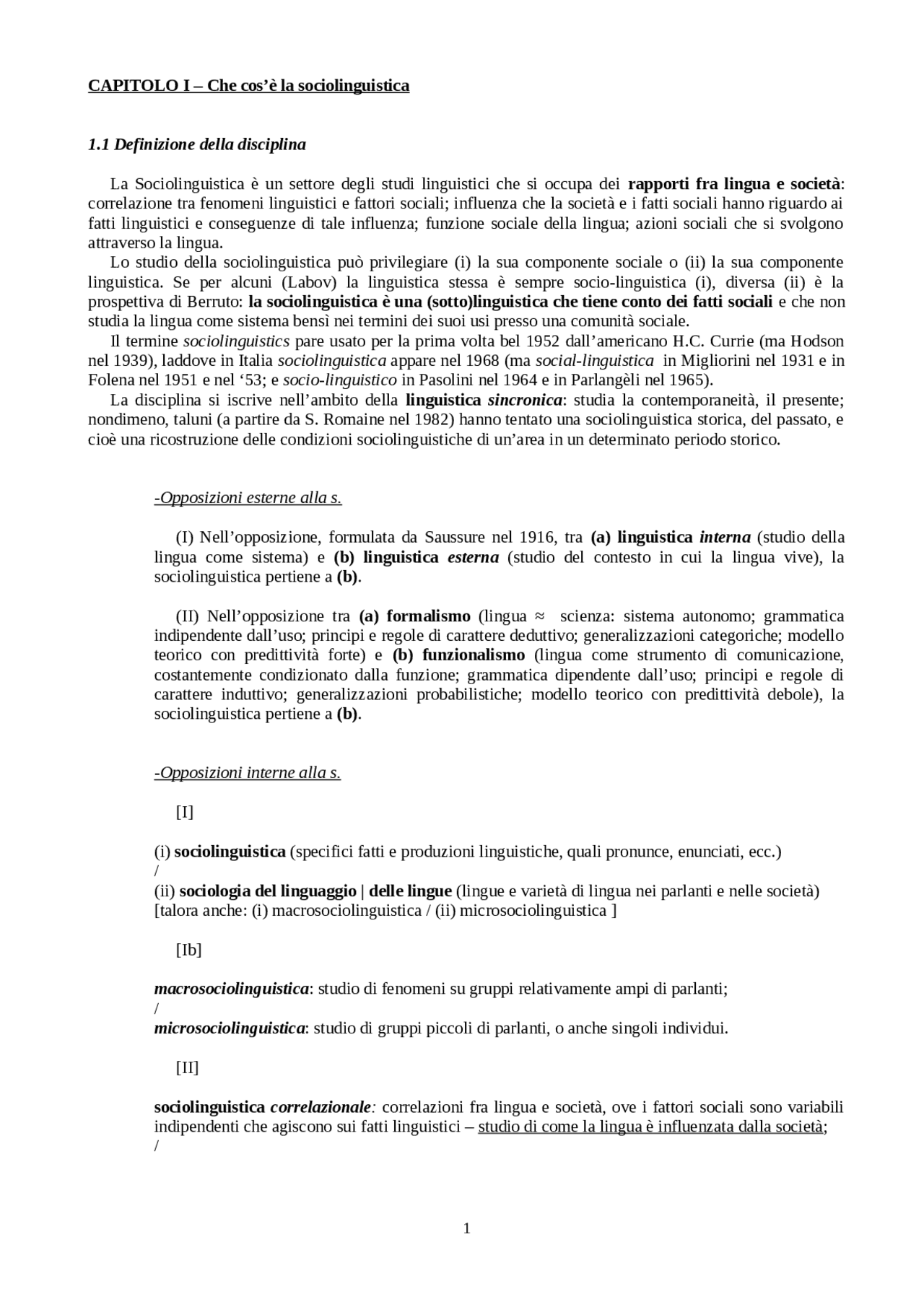 Manuale Di Sociolinguistica Berruto Cerruti Docsity