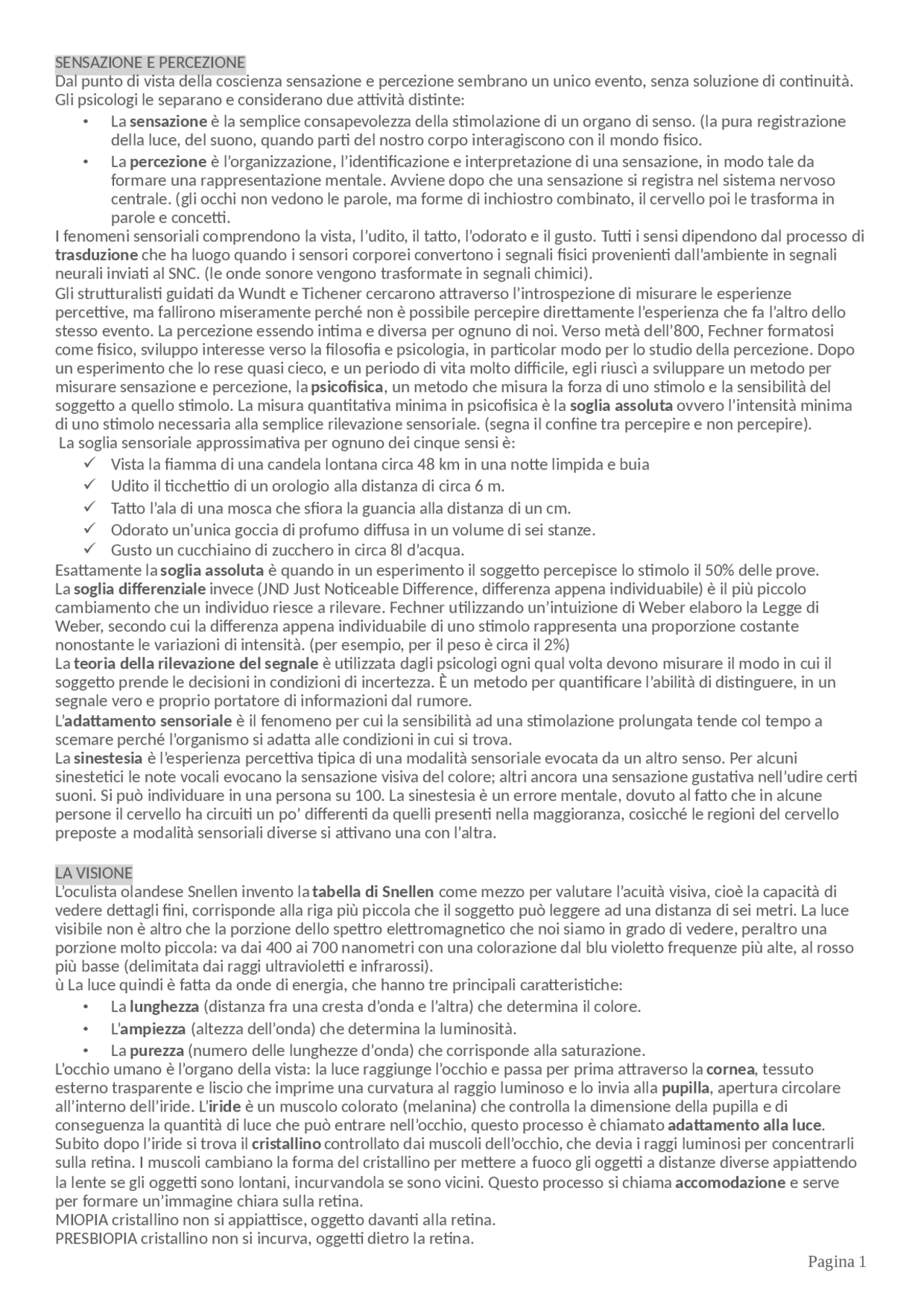 Psicologia Generale Schacter Capitolo 4 Docsity