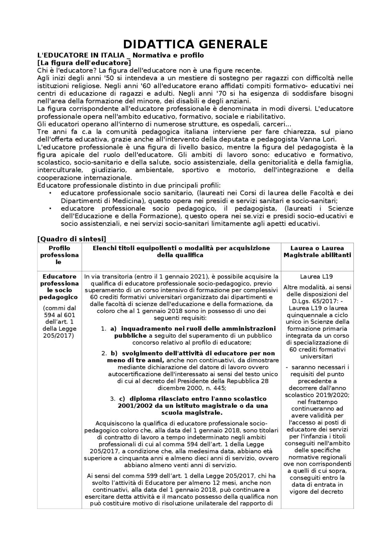 Didattica Generale Scienze Delleducazione E Della Formazione Docsity