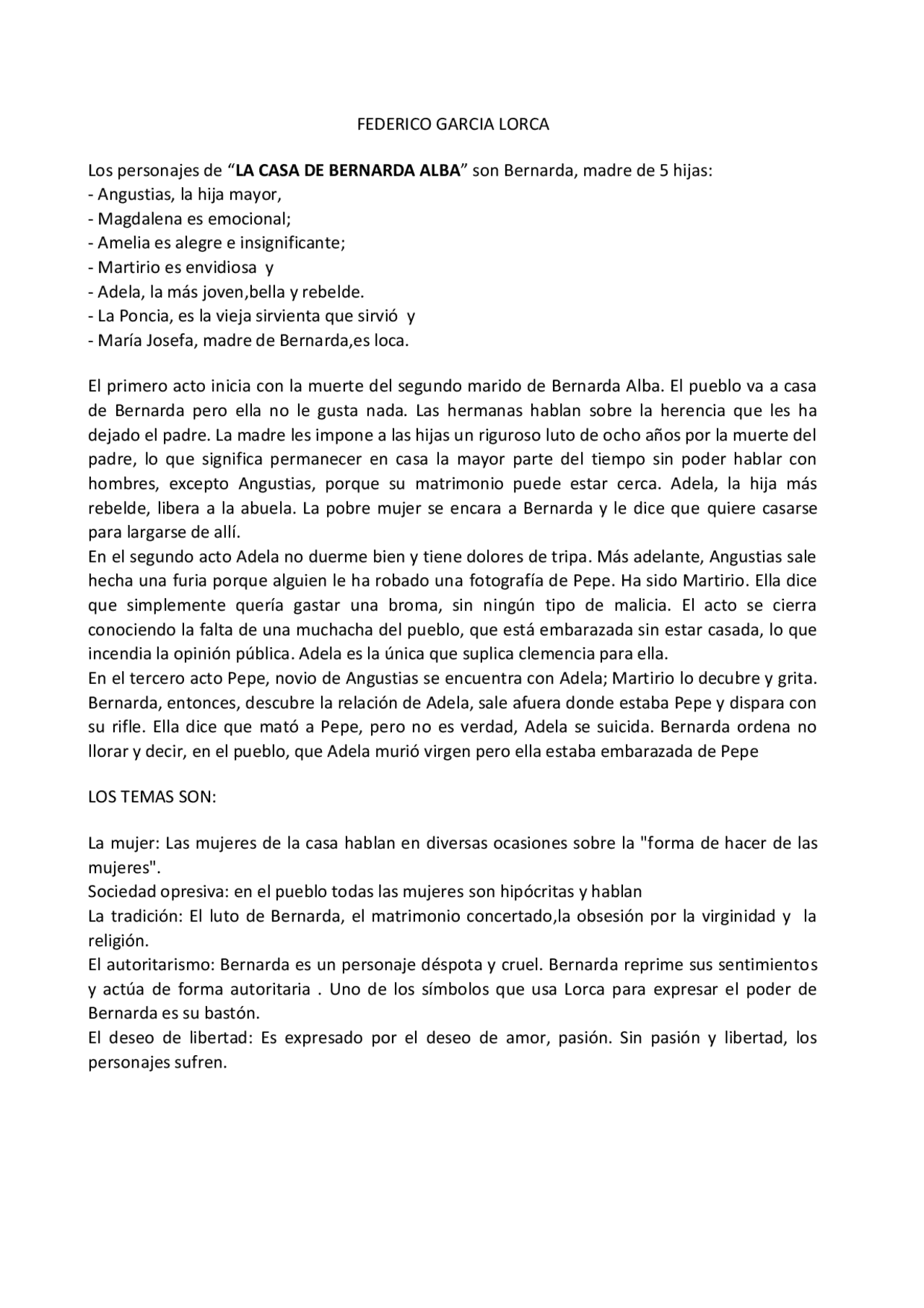Federico Garcia Lorca Docsity