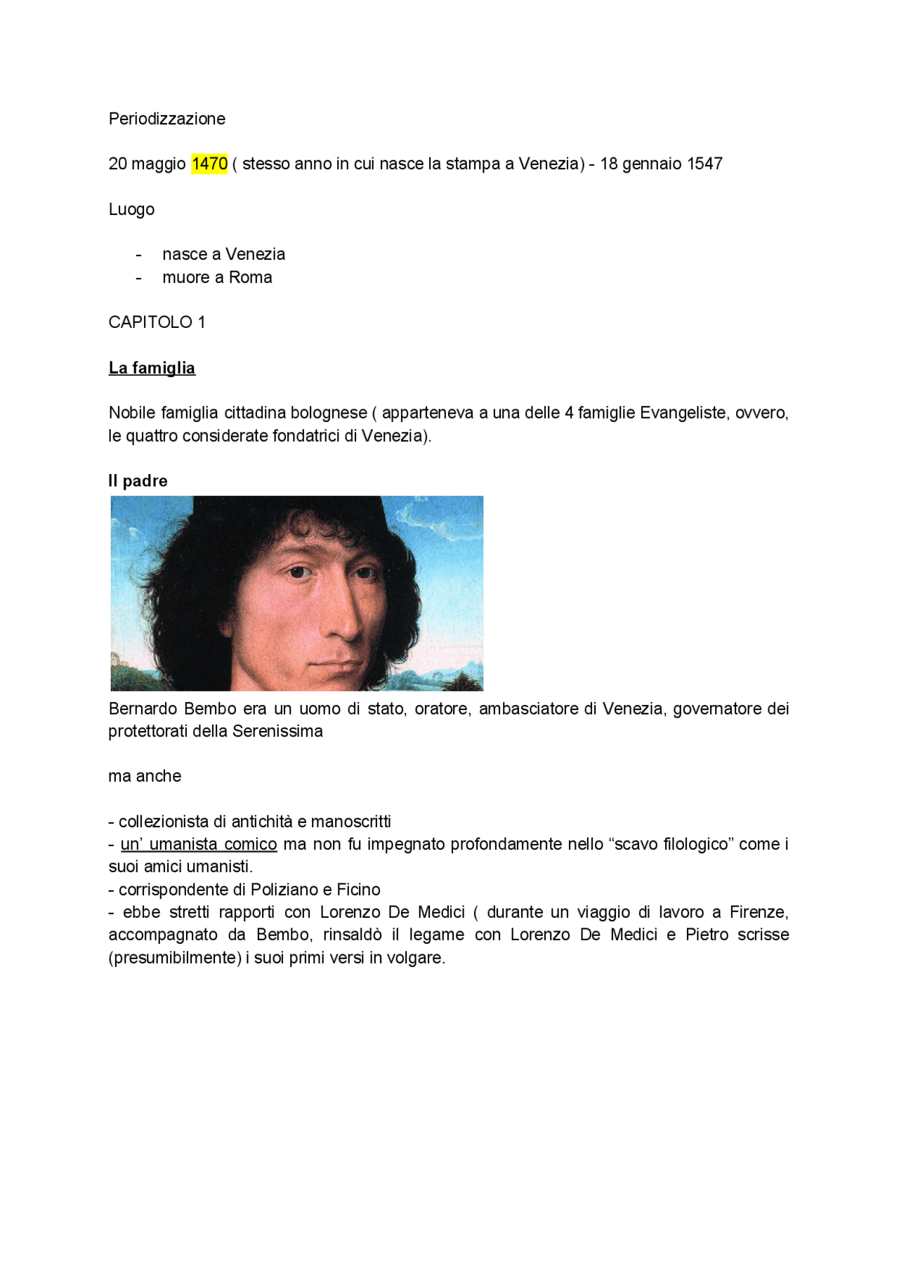 Pietro Bembo Luca Marcozzi Integrale Docsity