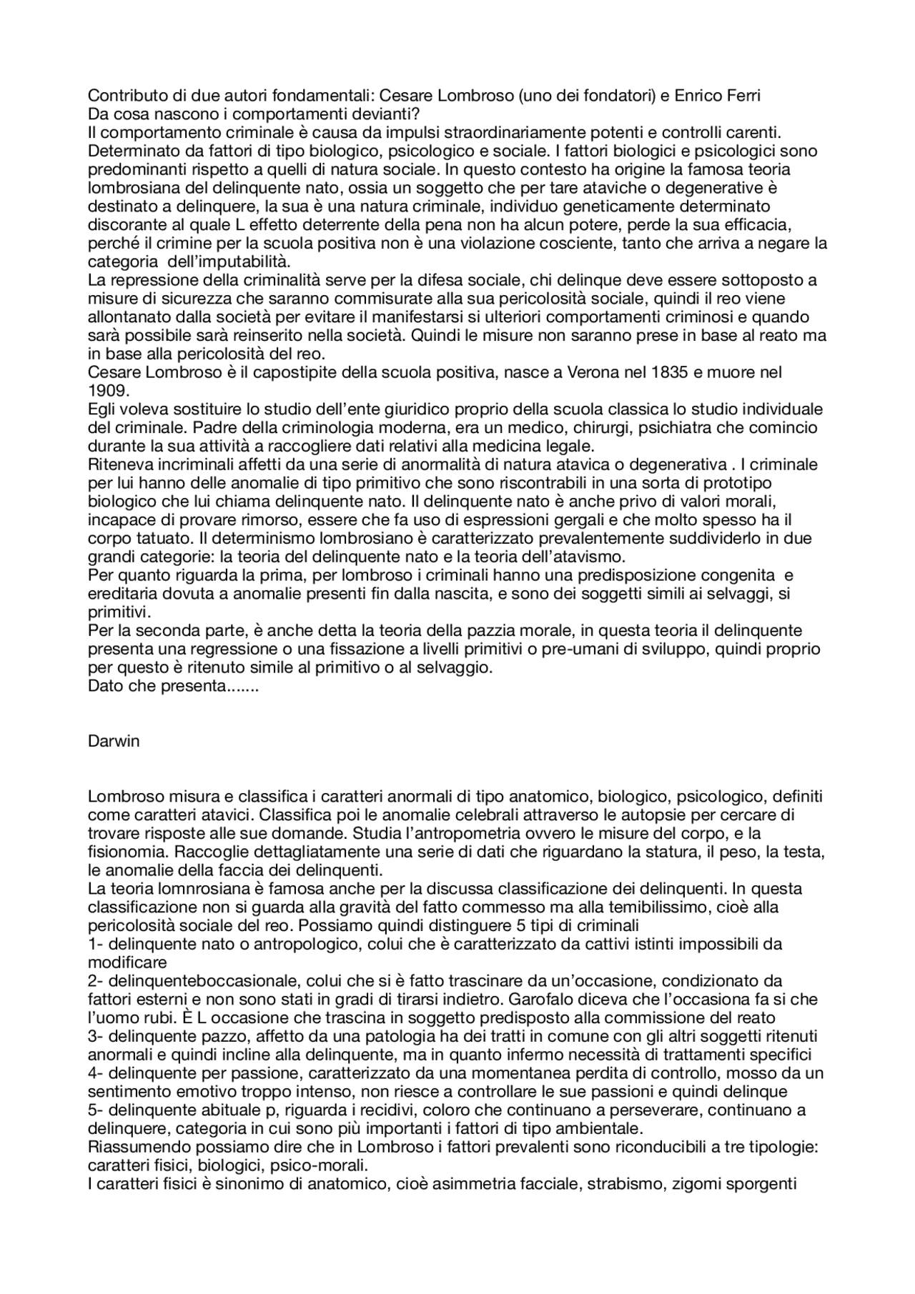 Sociologia Della Devianza Appunti Di Sociologia Della Devianza Docsity