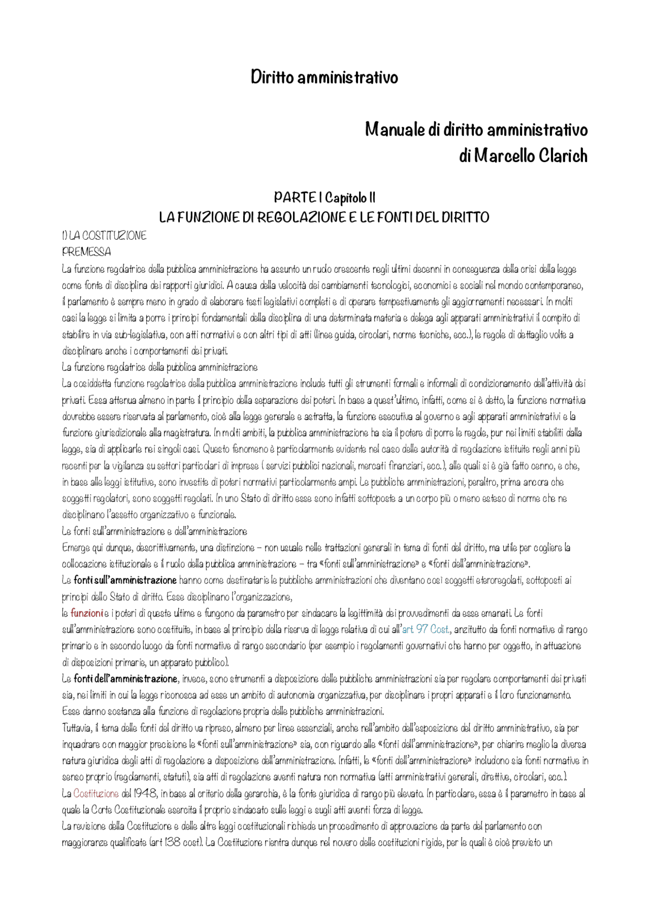Manuale Di Diritto Amministrativo Docsity