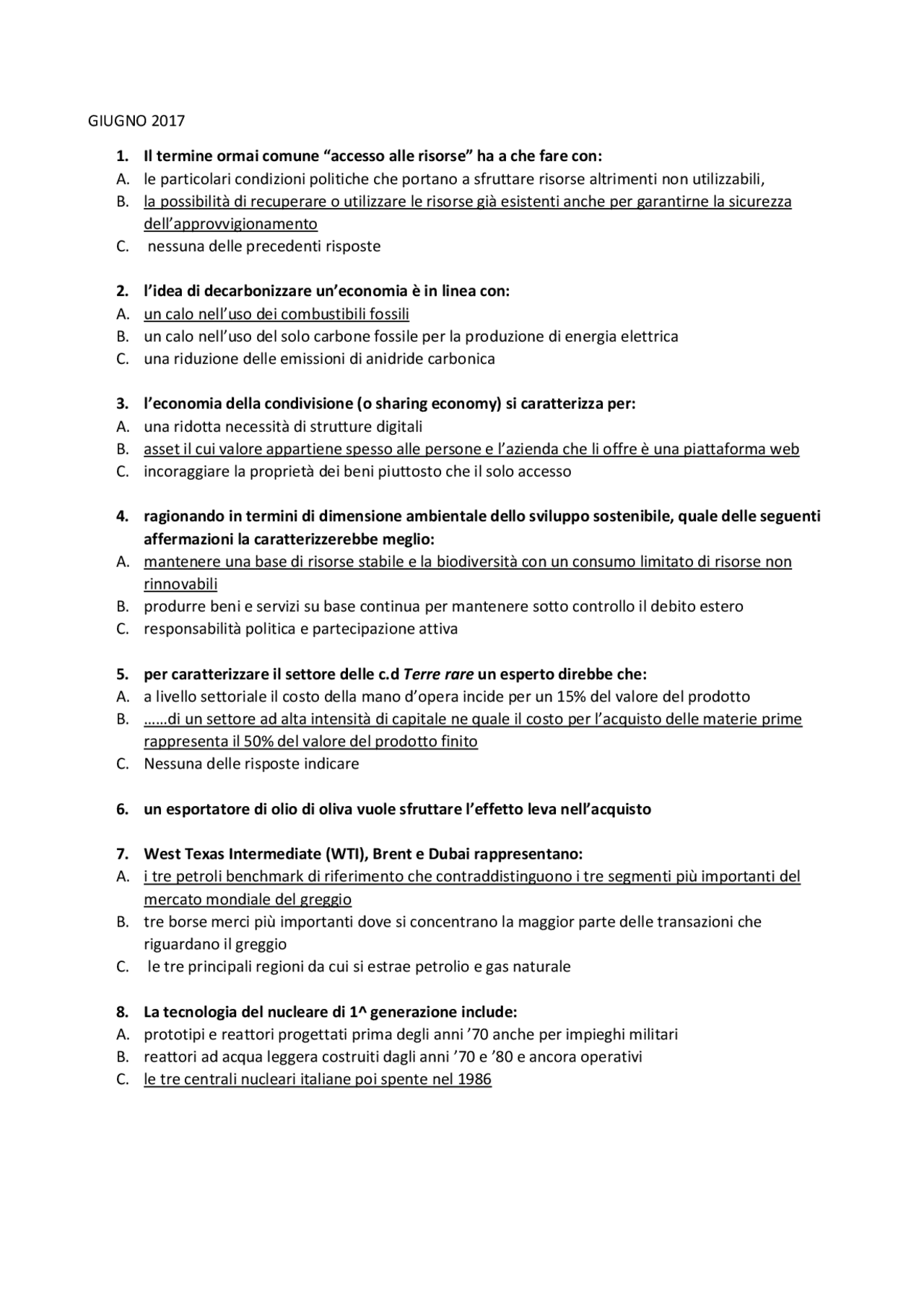 Crocette Esame Di Empi Docsity