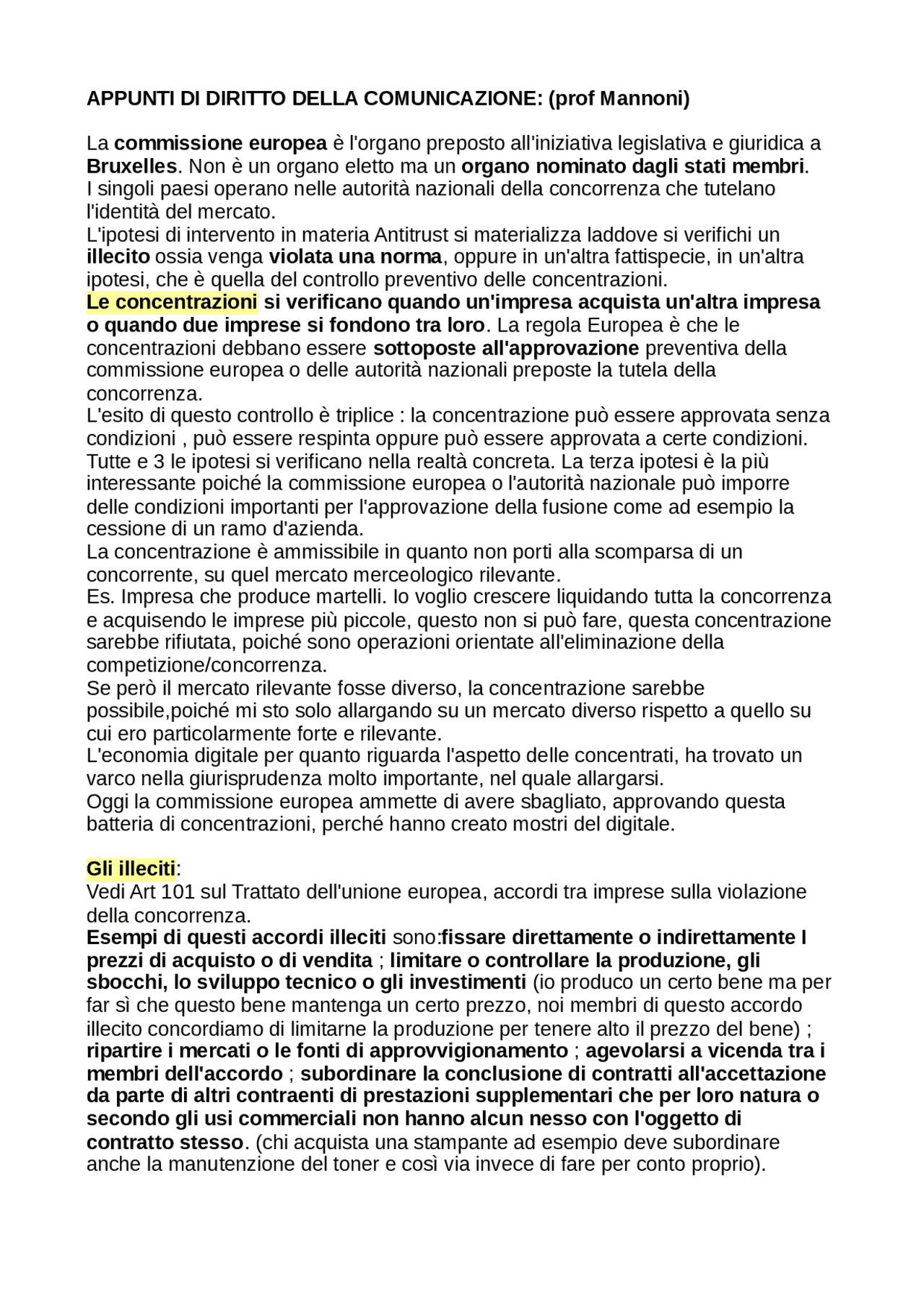 Appunti Diritto Della Comunicazione Docsity